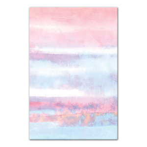 Wrought Studio " Light Pink And Blue " Print on Canvas | Wayfair