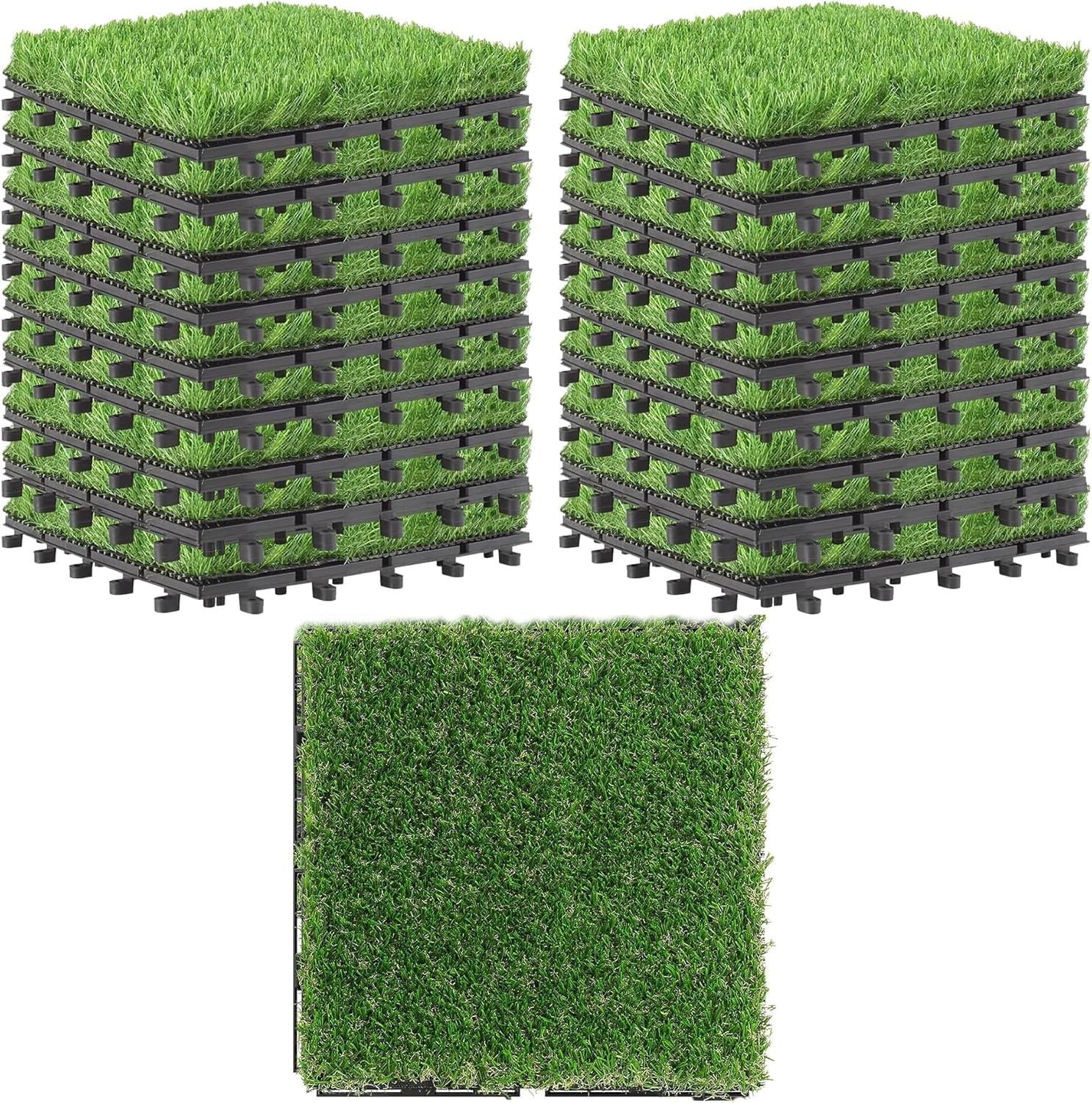 cottageschic Carrelage en gazon artificiel à emboîtement artificiel ...