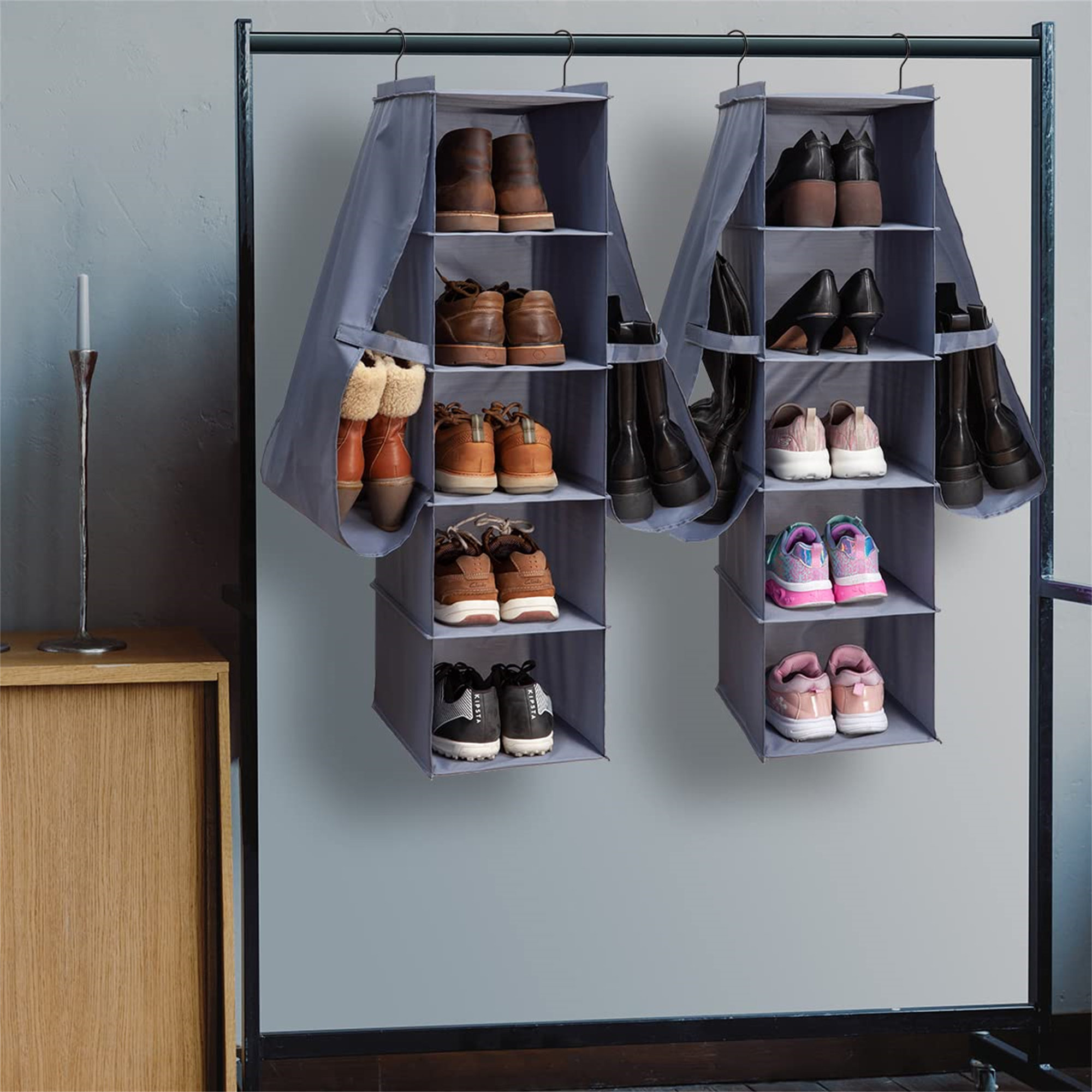 Rebrilliant Closet Hanging Boot Organizer, 10 Layers, 4 Pockets | Wayfair