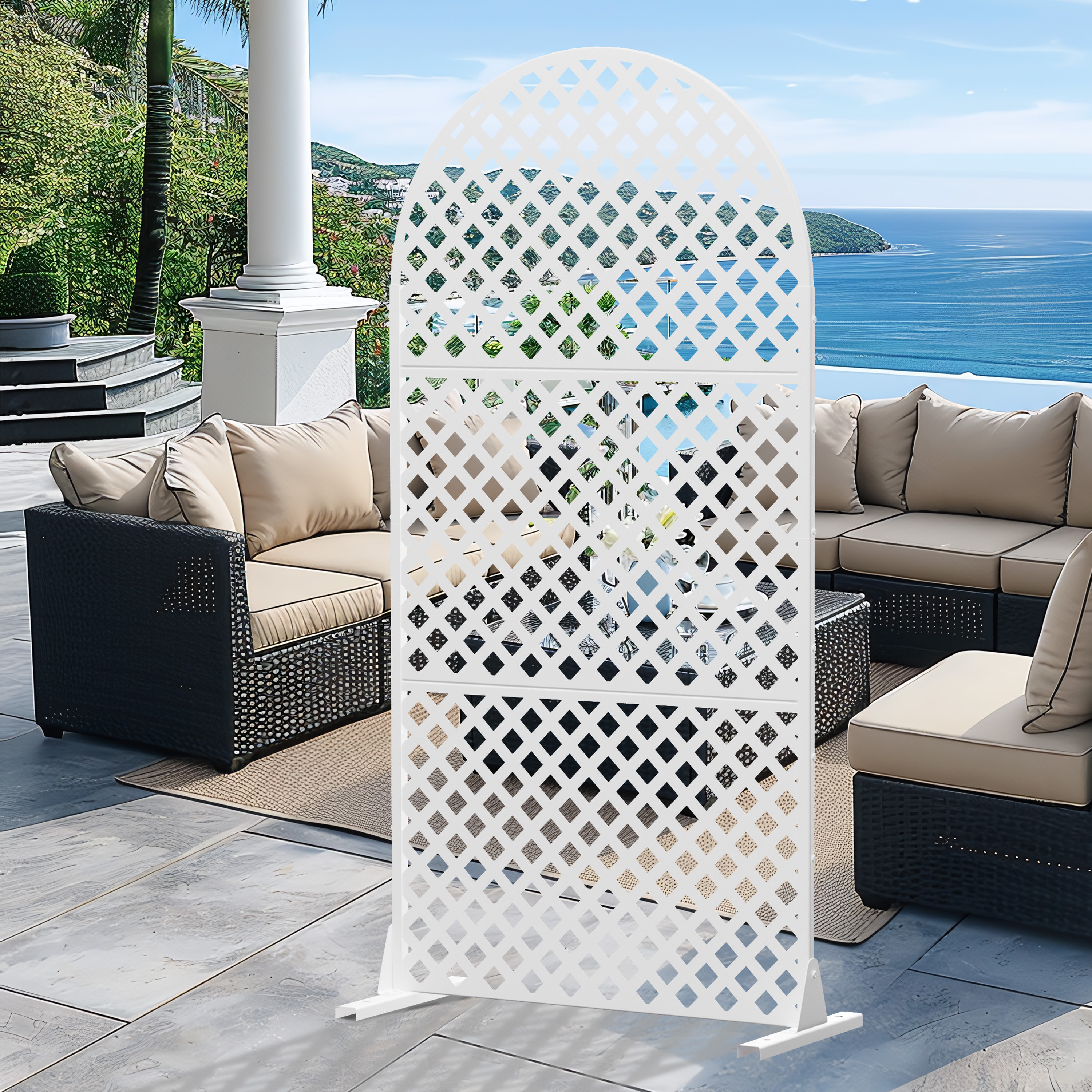 Dovelina Arch Outdoor Metal Privacy Screen & Reviews | Wayfair