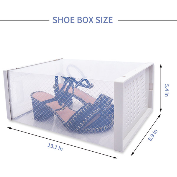Rebrilliant 8 Pair Stackable Shoe Storage Box & Reviews | Wayfair