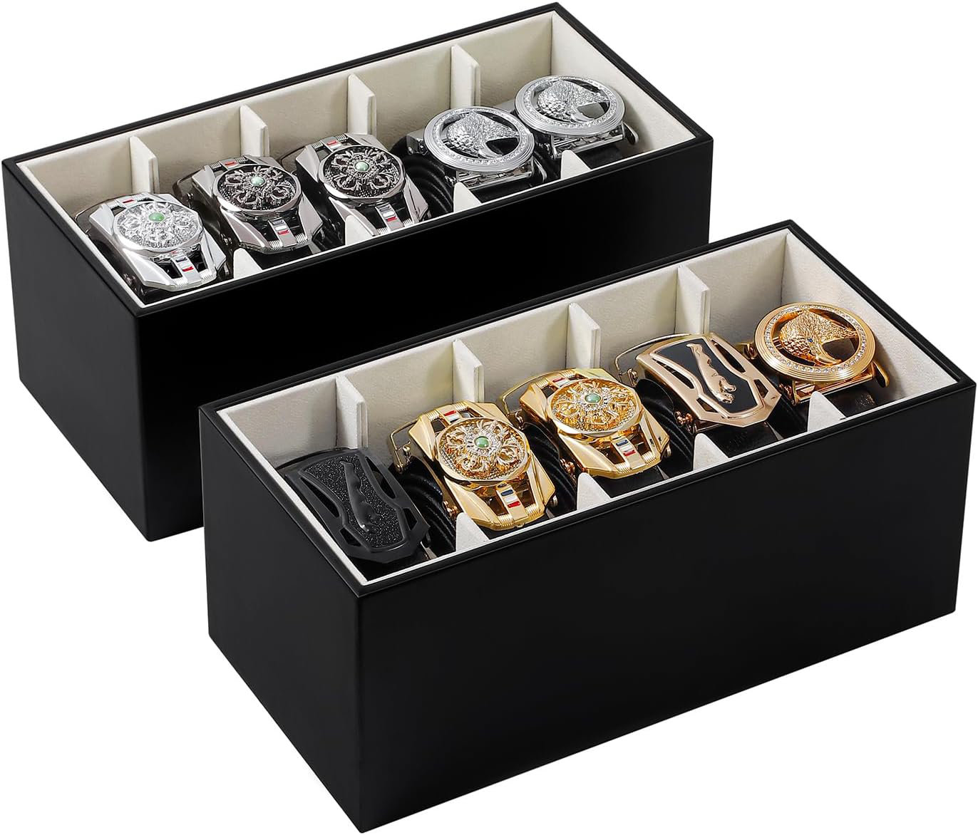 Hokku Designs 2 Packs Leathers Belt Organizer For Closet And Drawer ...