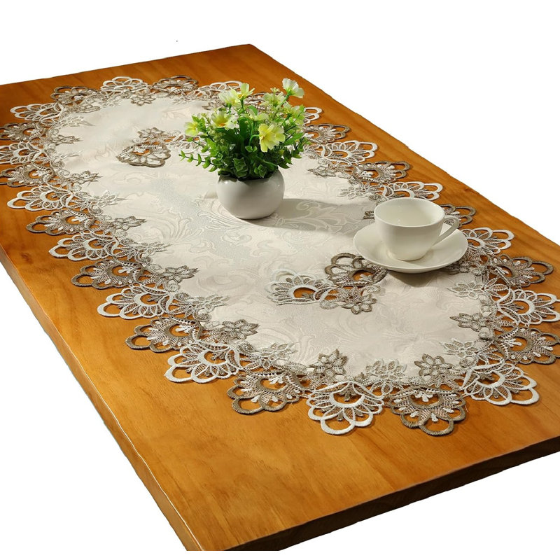 Darby Home Co Small Lace Macrame Tablecloth | Wayfair