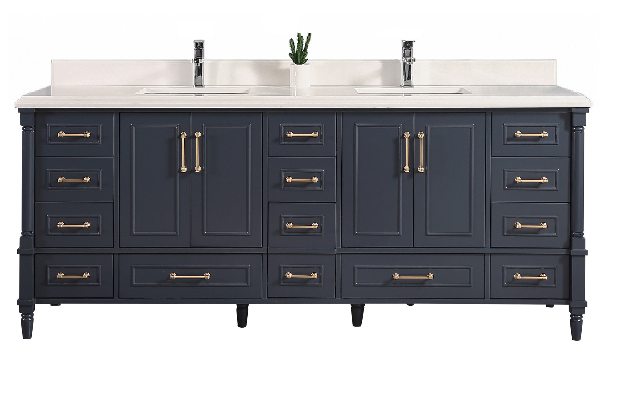 Mercer41 Flavell 84" Double Bathroom Vanity Set | Wayfair