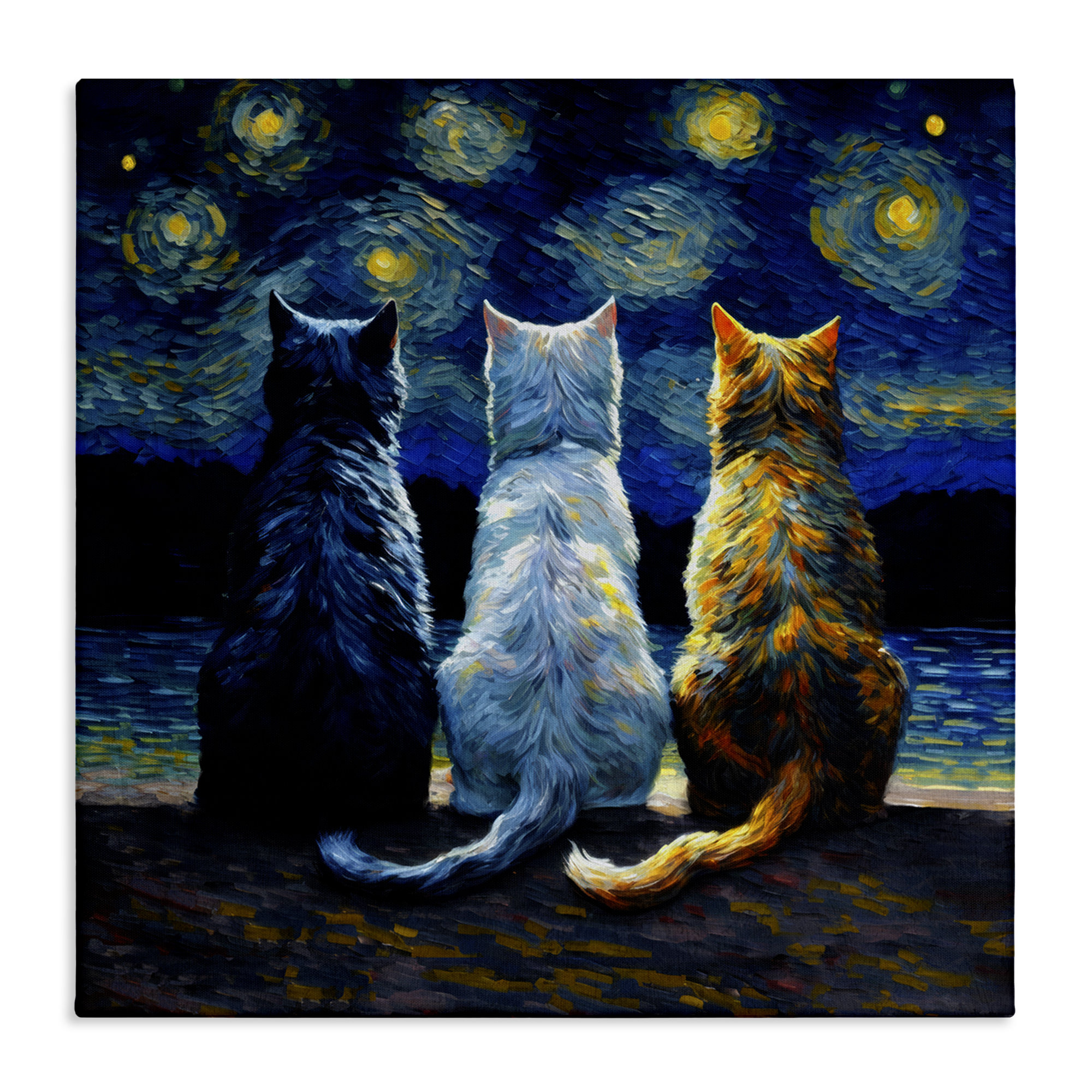 Vault W Artwork Van Gogh Style Cats Canvas Wall Art by Svetlana ...
