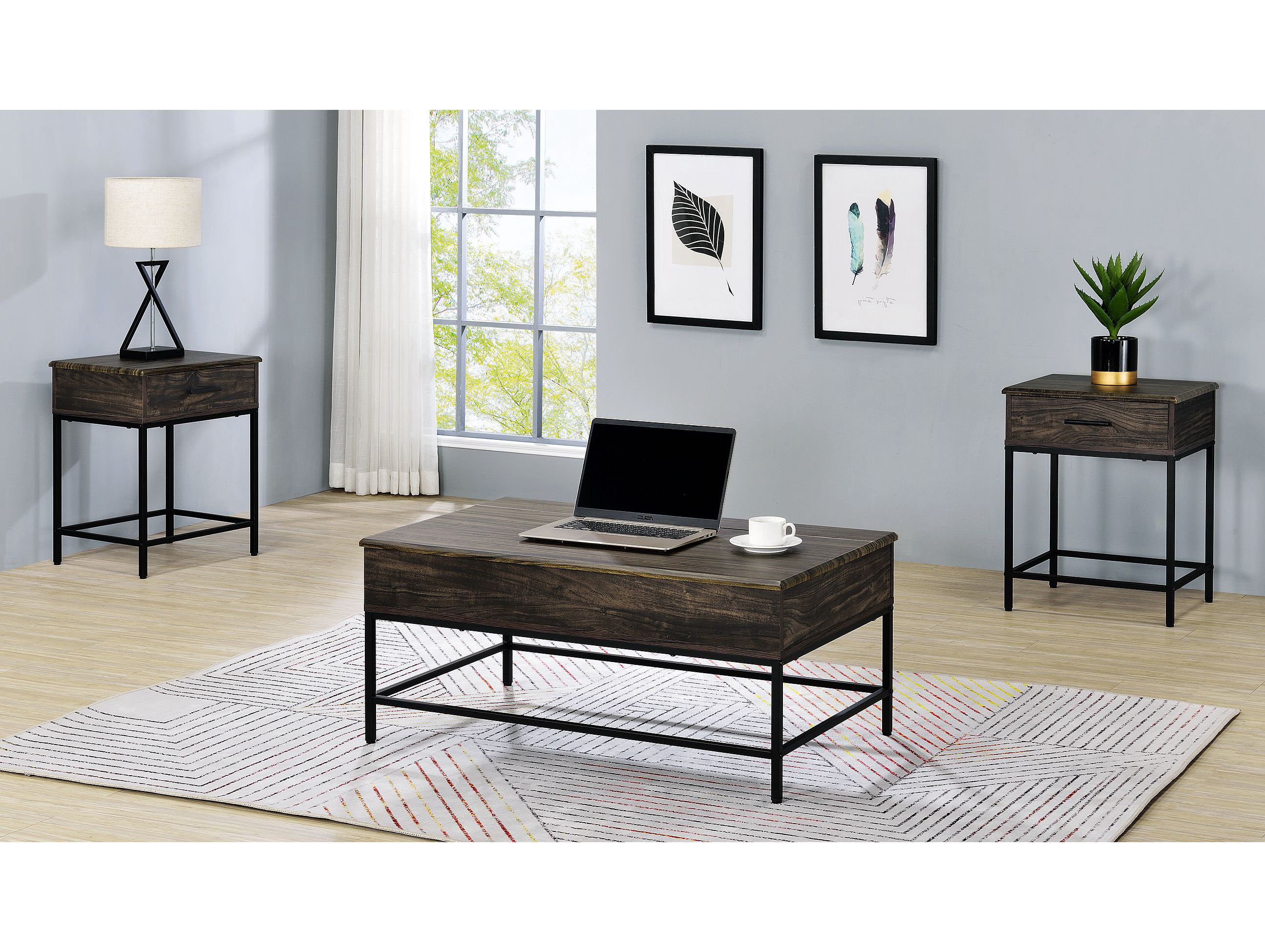 17 Stories Alescia 3 - Piece Living Room Table Set | Wayfair