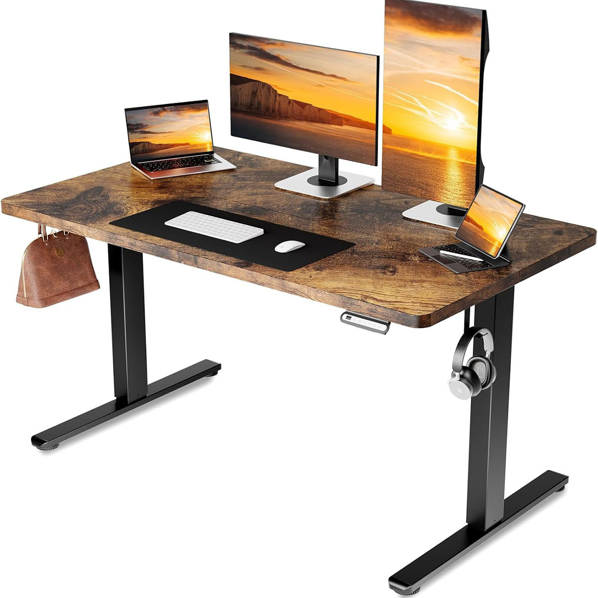 Inbox Zero Electric Standing Desk, Sit Stand Up Desk With Memory Preset ...
