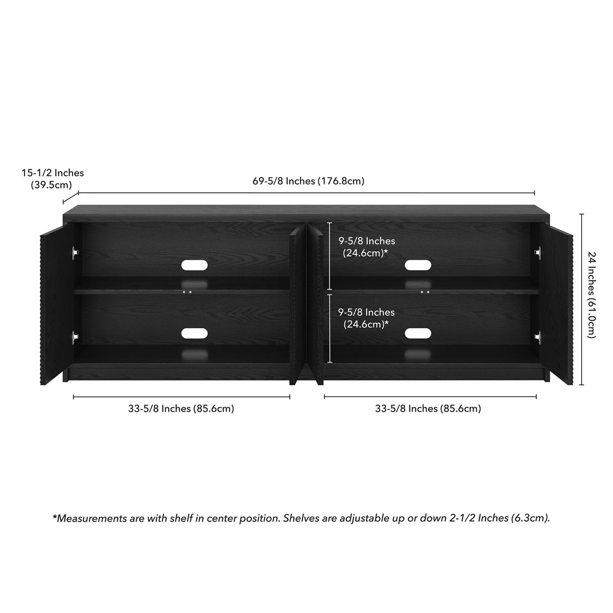 Ivy Bronx Renad Rectangular TV Stand for TV's up to 78" in & Reviews ...
