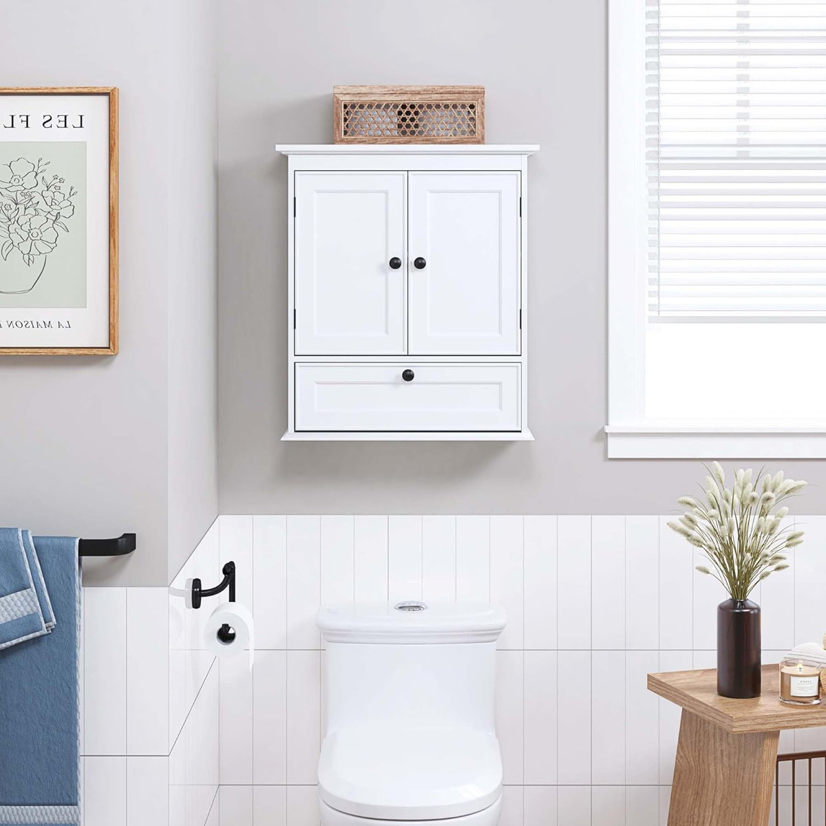 Rosecliff Heights Double Door Small Bathroom Wall Mounted Storage ...