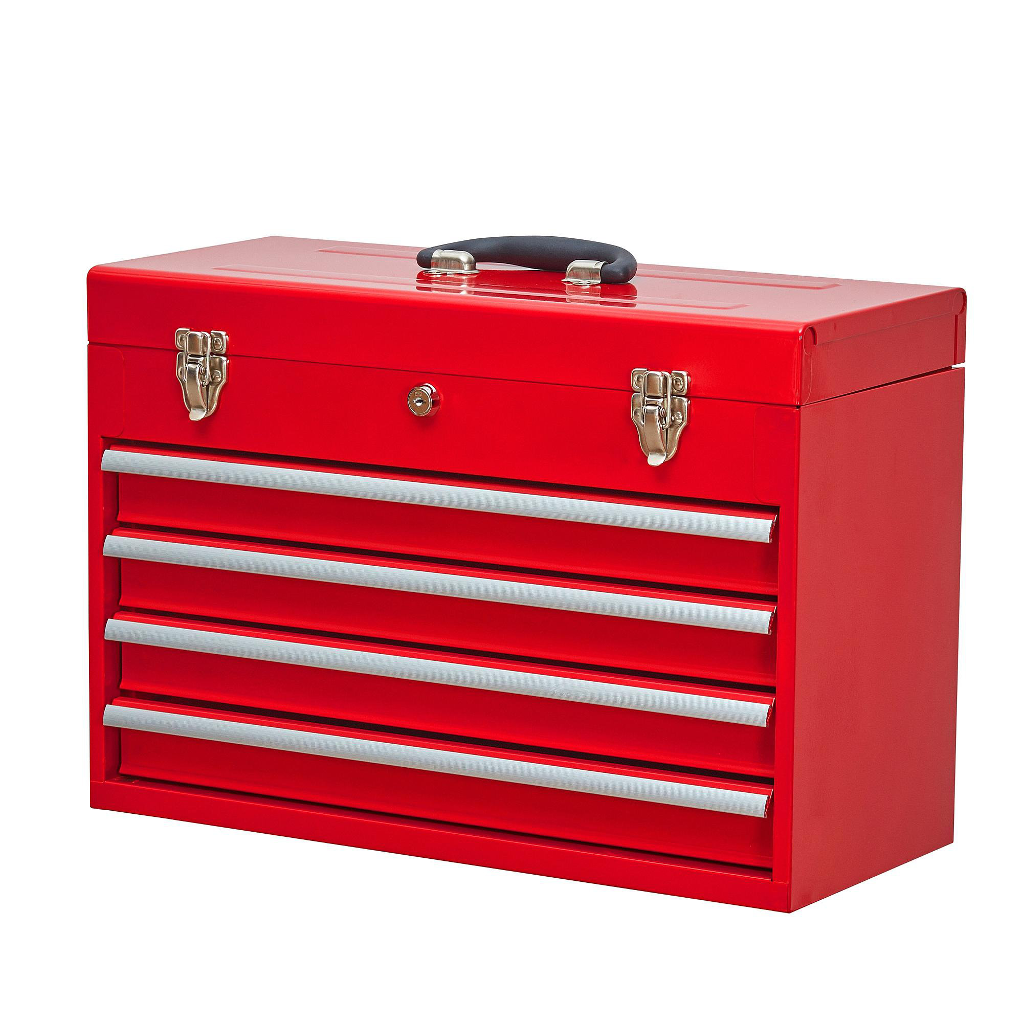 17 Stories Metal Tool Box With 4 Drawers Portable Steel Tool Chest With ...