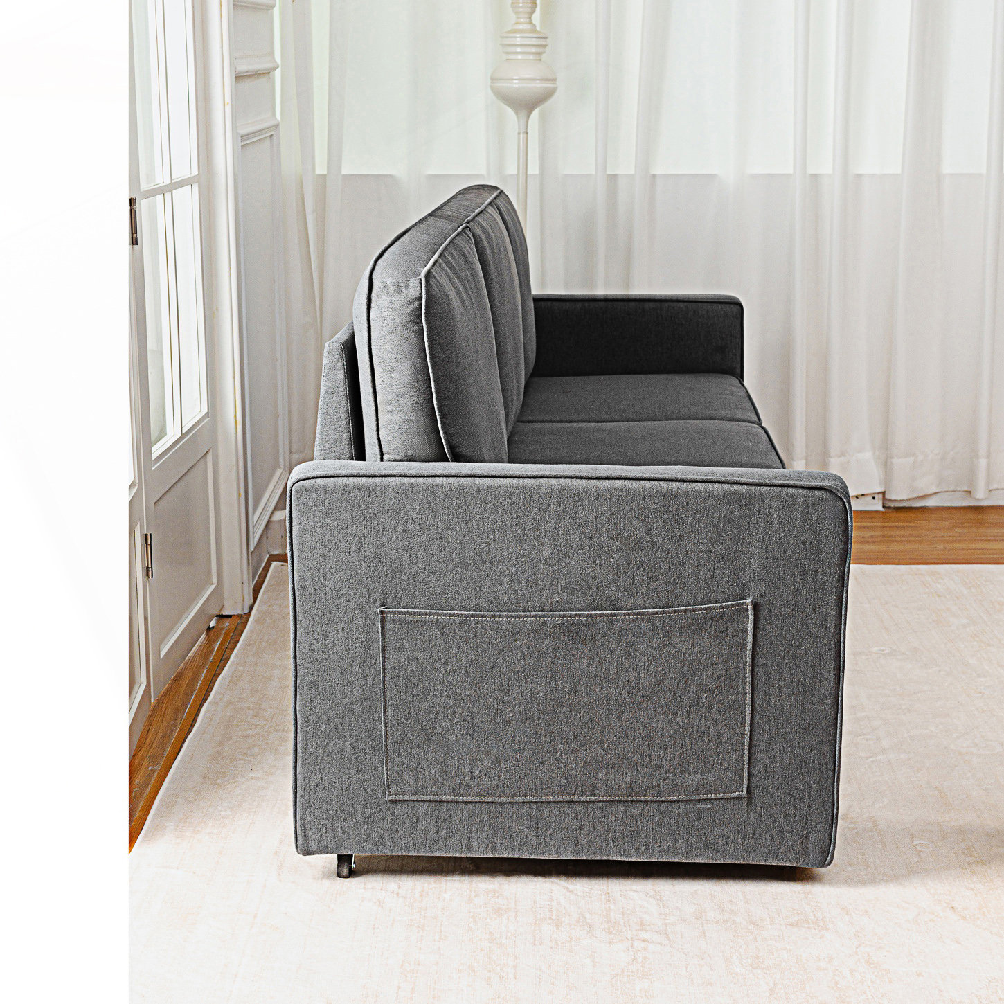 Latitude Run® Retractable 3 Seater Sofa, Modern Sofa, Comfy Couch | Wayfair