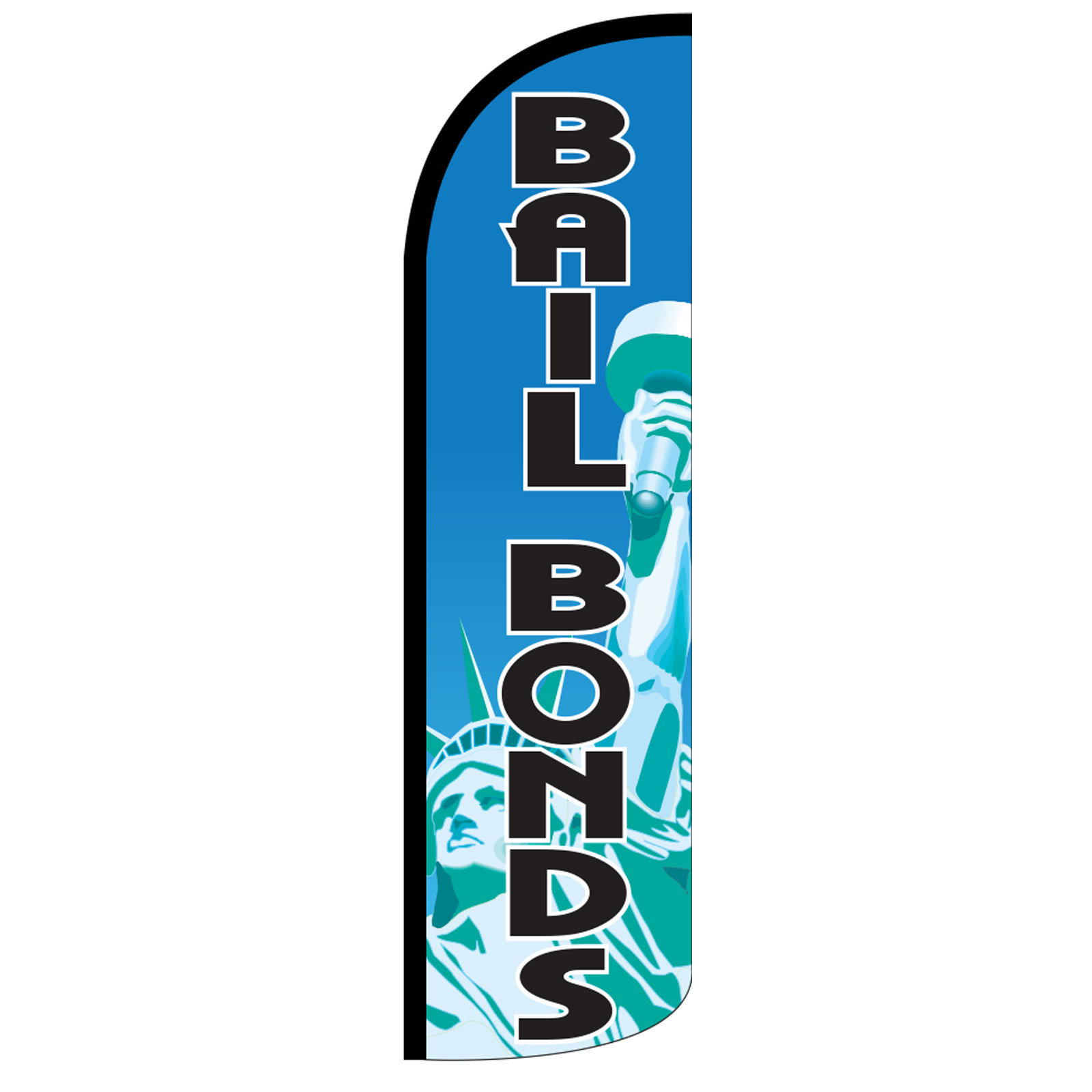 NeoPlex Bail Bonds Deluxe Polyester 138 x 38 in. Feather Banner | Wayfair