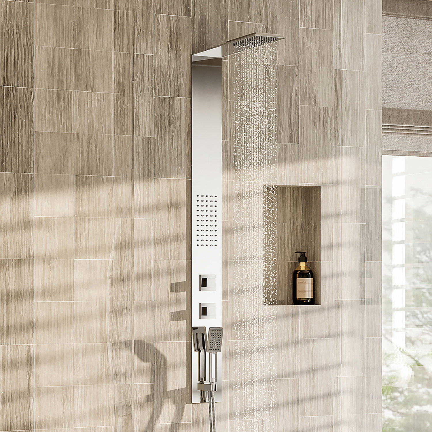 Eviva Raindance Shower Panel with Rain Shower Head | Wayfair