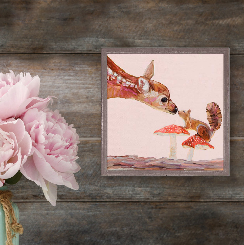 Redwood Rover Deer and Squirrel Pals Canvas Art | Wayfair