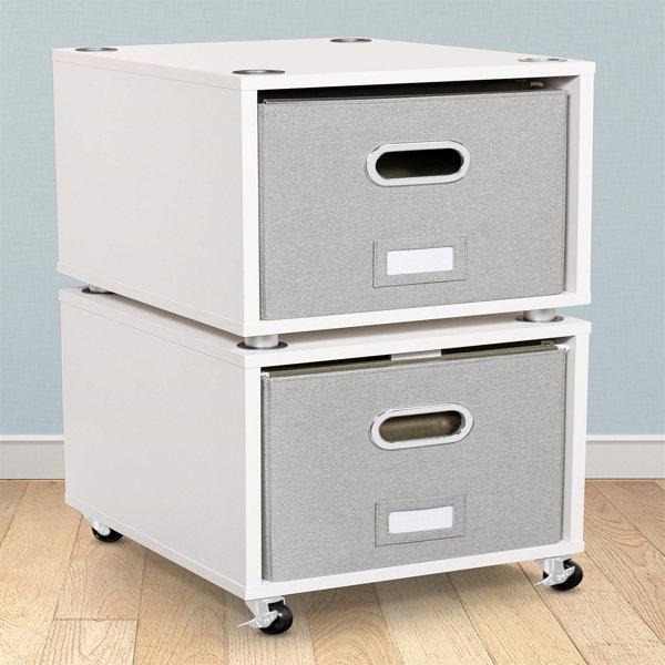 Latitude Run® Rolling Filing Cabinet With 2 Horizontal Drawers | Wayfair