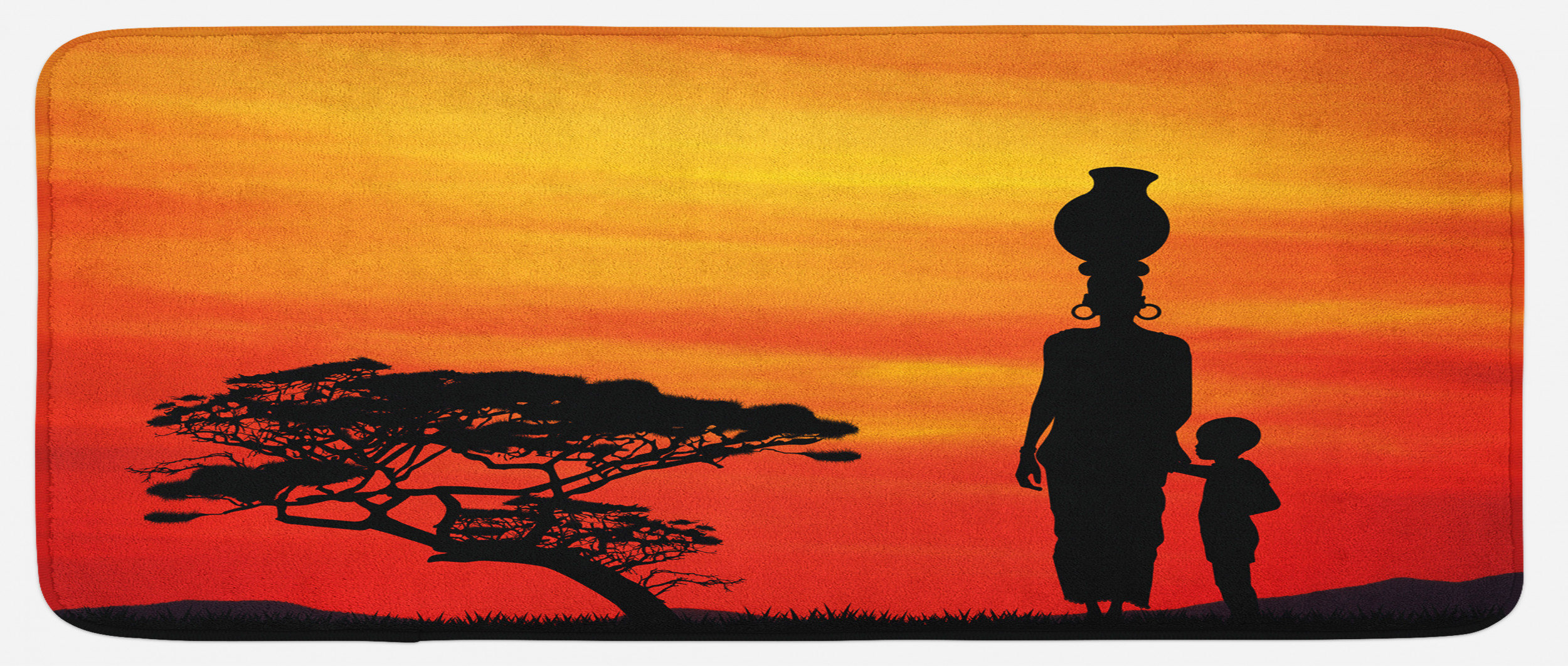 East Urban Home Rural Countryside Landscape Mother And Child At Sunset ...