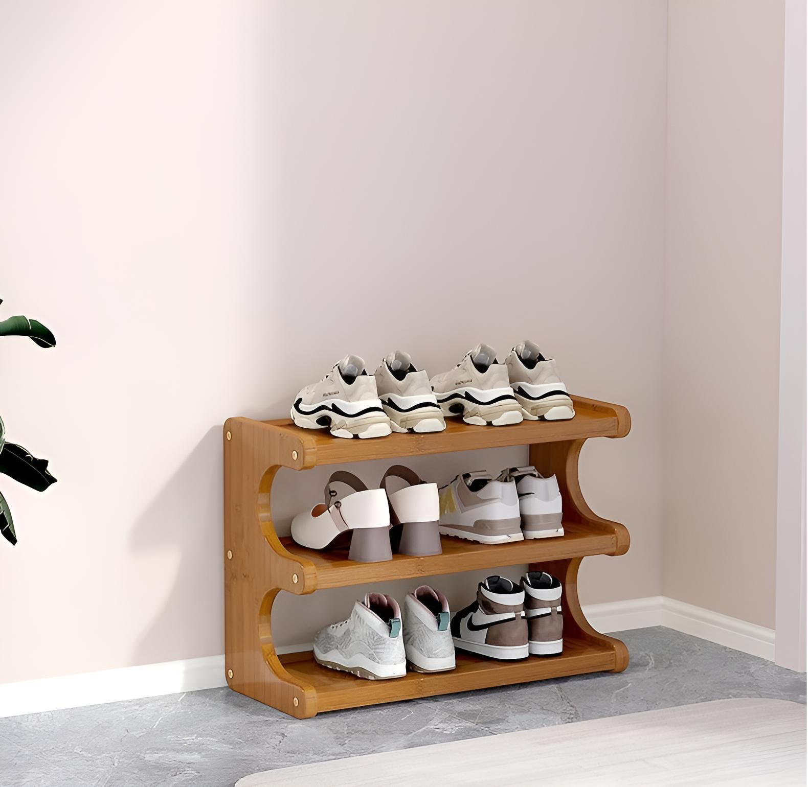 Rebrilliant U-Shaped Simple Shoe Rack, Multi-Layer Storage | Wayfair
