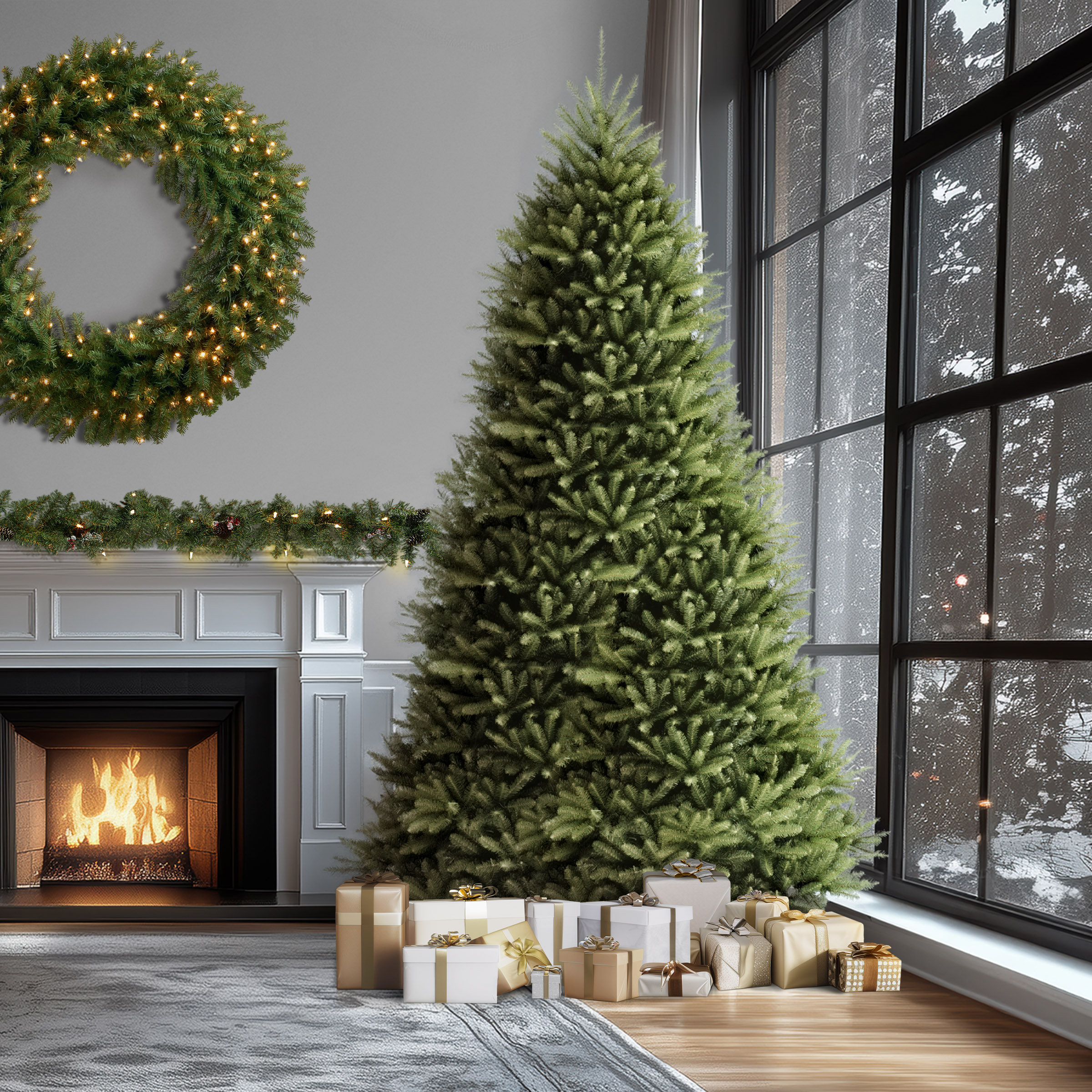 The Holiday Aisle® Dunhill Fir Artificial Full Christmas Tree & Reviews ...