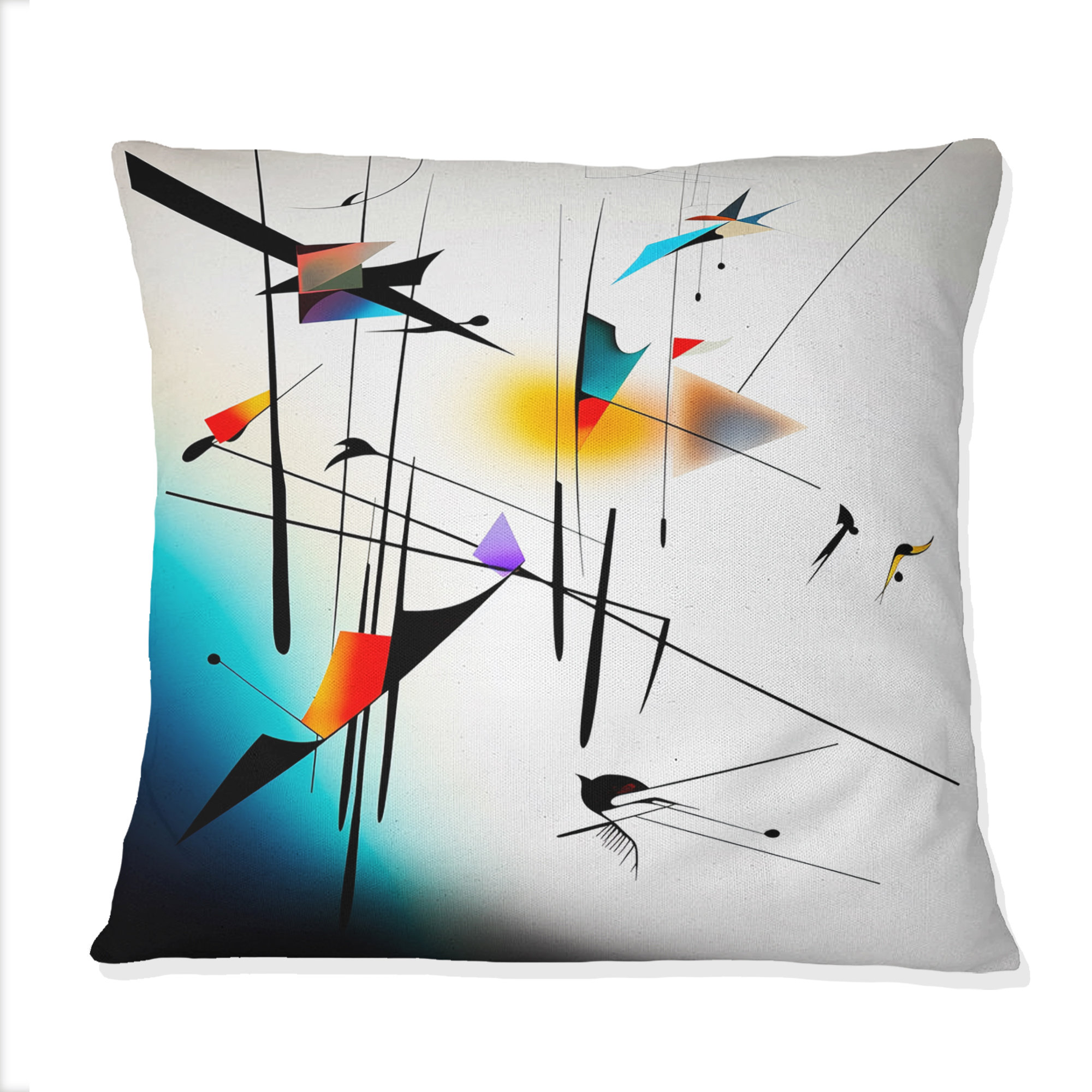 Design Art Blue Monday Jazz Retro Geometrics I - Abstract Geometric ...