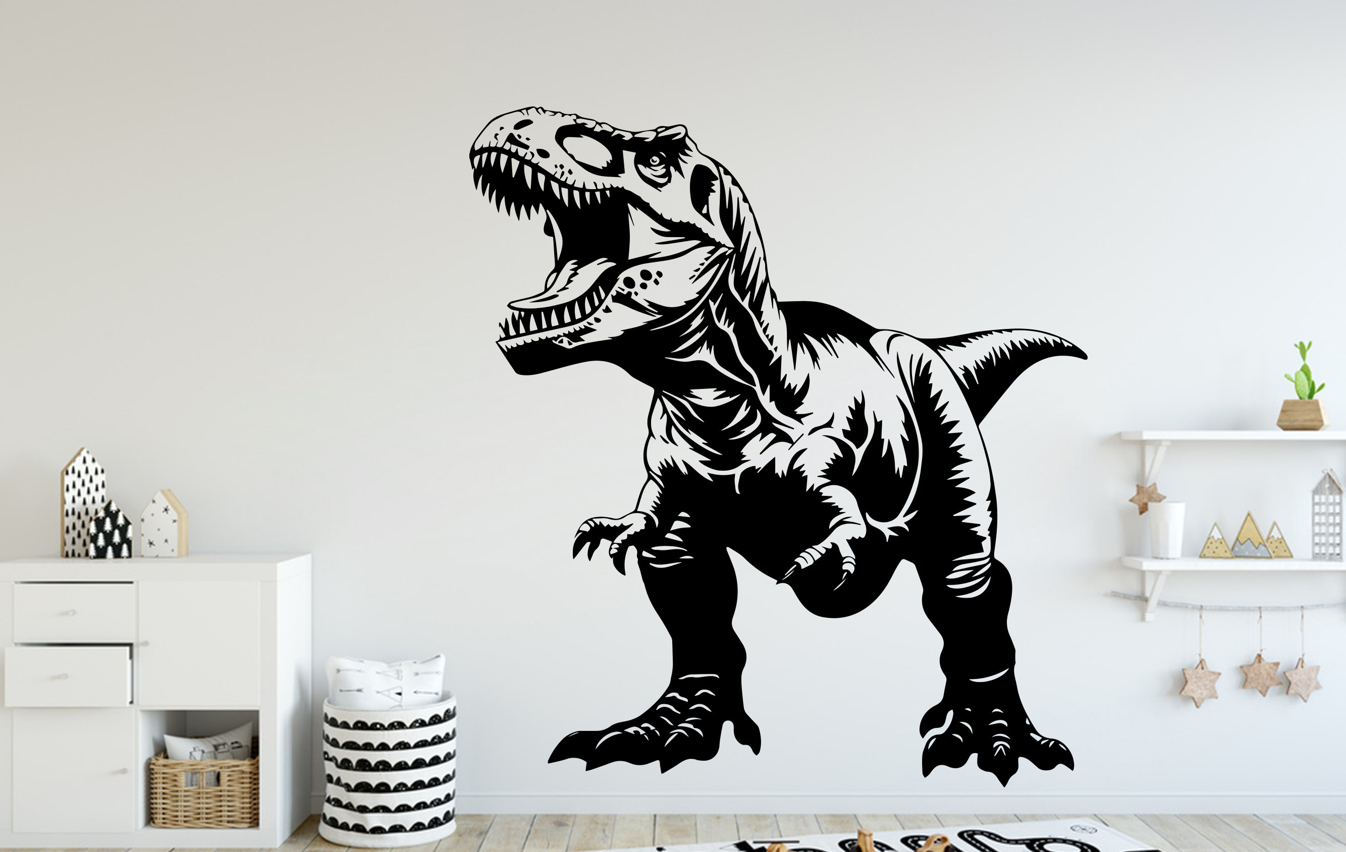 Trinx Dinosaur Wall Decor Custom T-Rex Art Decal Dinosaur Personalized ...