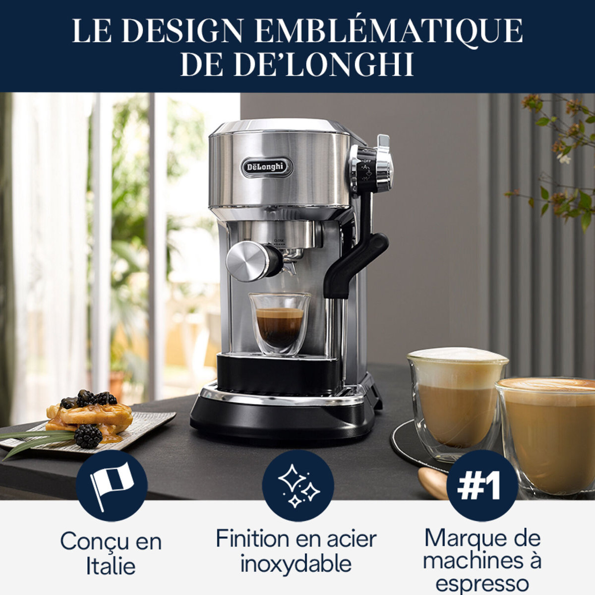 De'Longhi Dedica Maestro Plus Espresso Machine with Automatic Steam ...