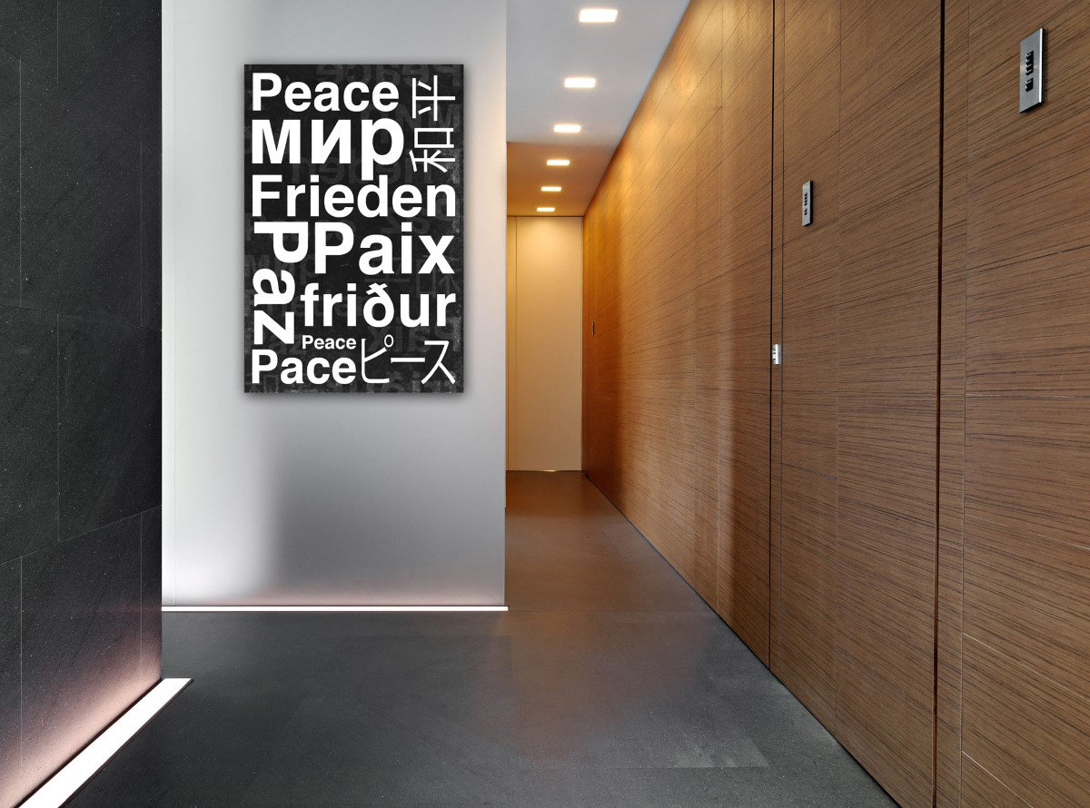 Oliver Gal Hatcher & Ethan Worldwide Peace - Wrapped Canvas on Canvas ...