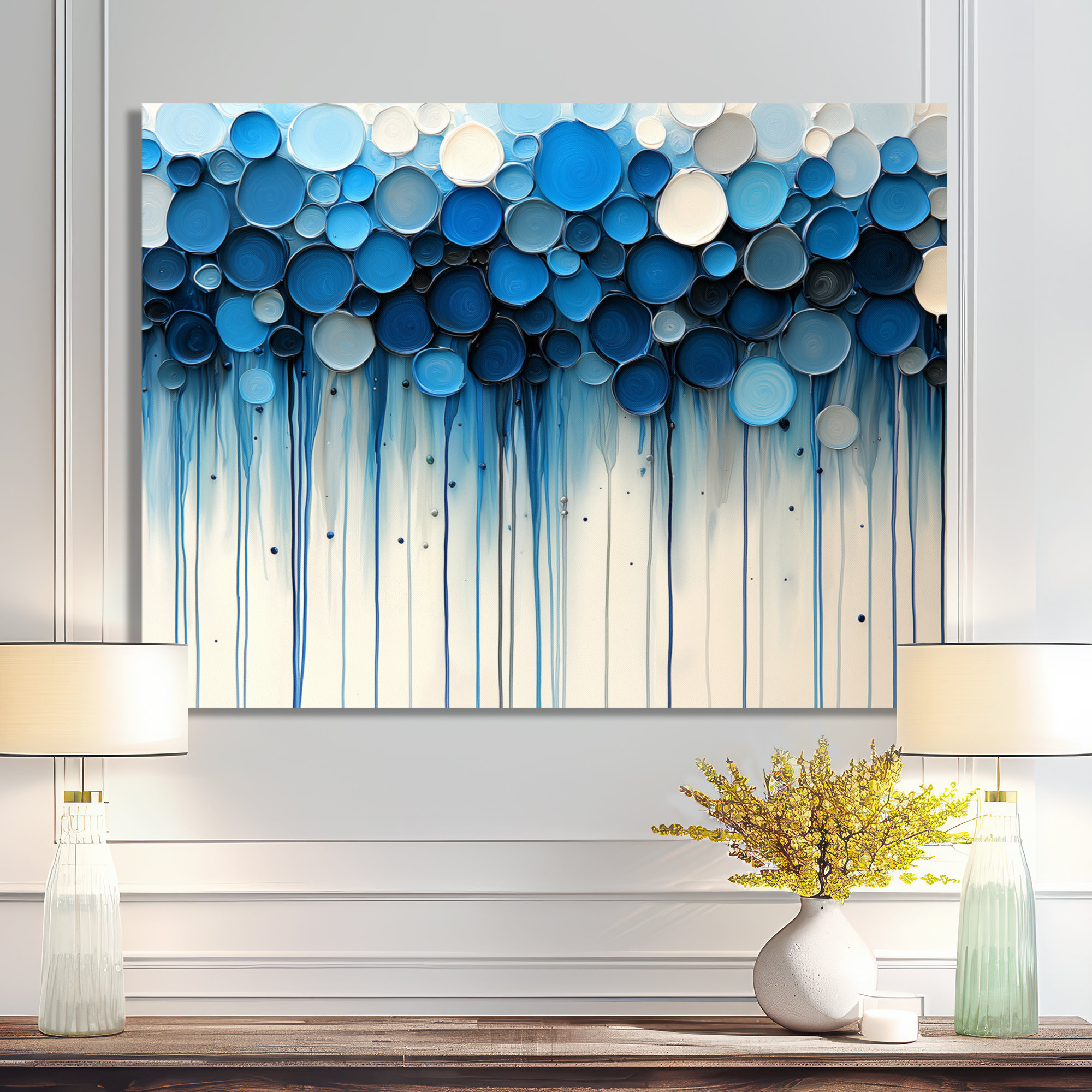 Ivy Bronx Croyd Rhythmic Drizzle Drip Paint River III - Drip Painting ...