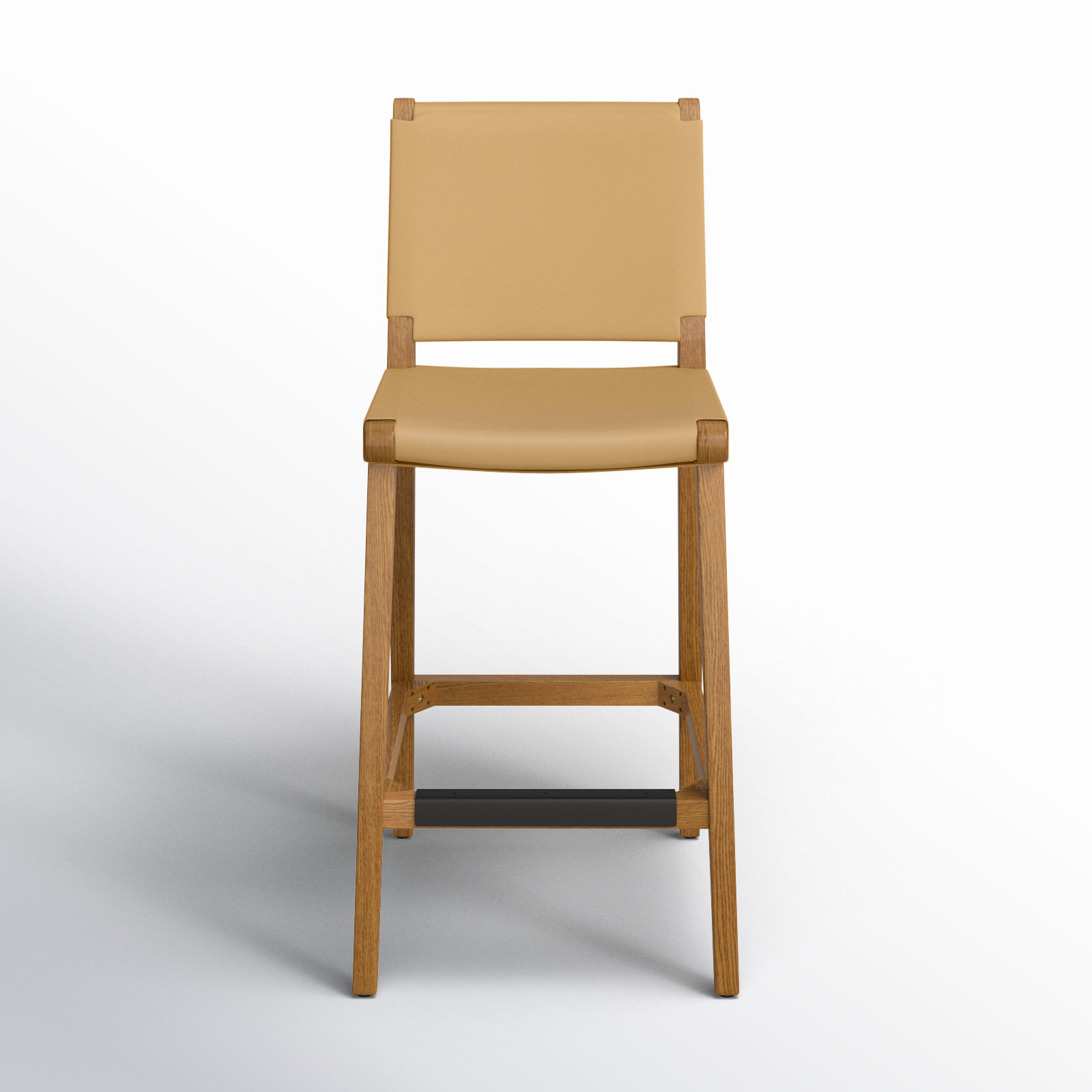 Joss & Main Panthea Upholstered 26'' Counter Stool with Solid Wood ...