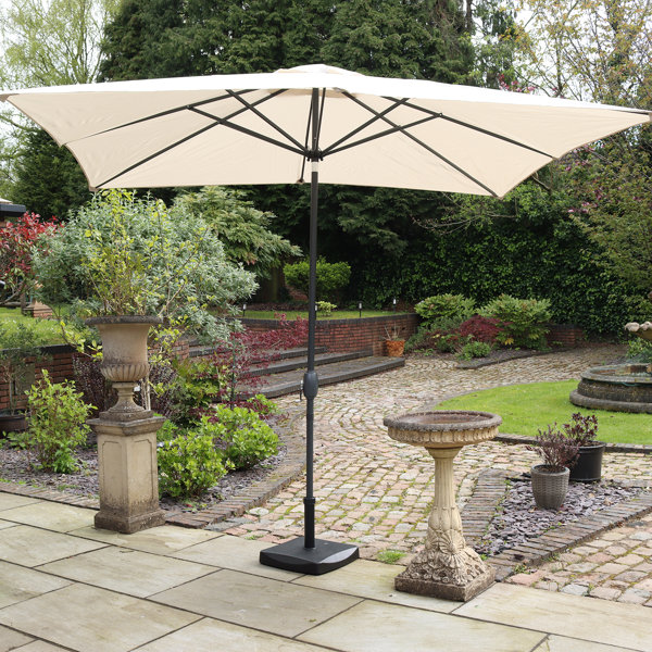 Royalcraft 2.4mx3m Crank and Tilt Rectangular Parasol Grey Powder ...