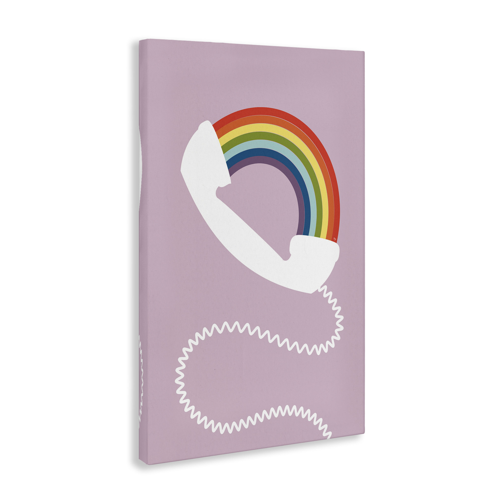 Isabelle & Max™ Rainbow Phone on Pink Canvas Wall Art by Martina ...