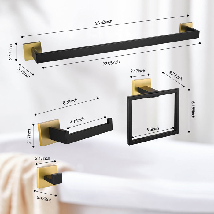 SMARTLET 5 - Piece Bathroom Hardware Set | Wayfair