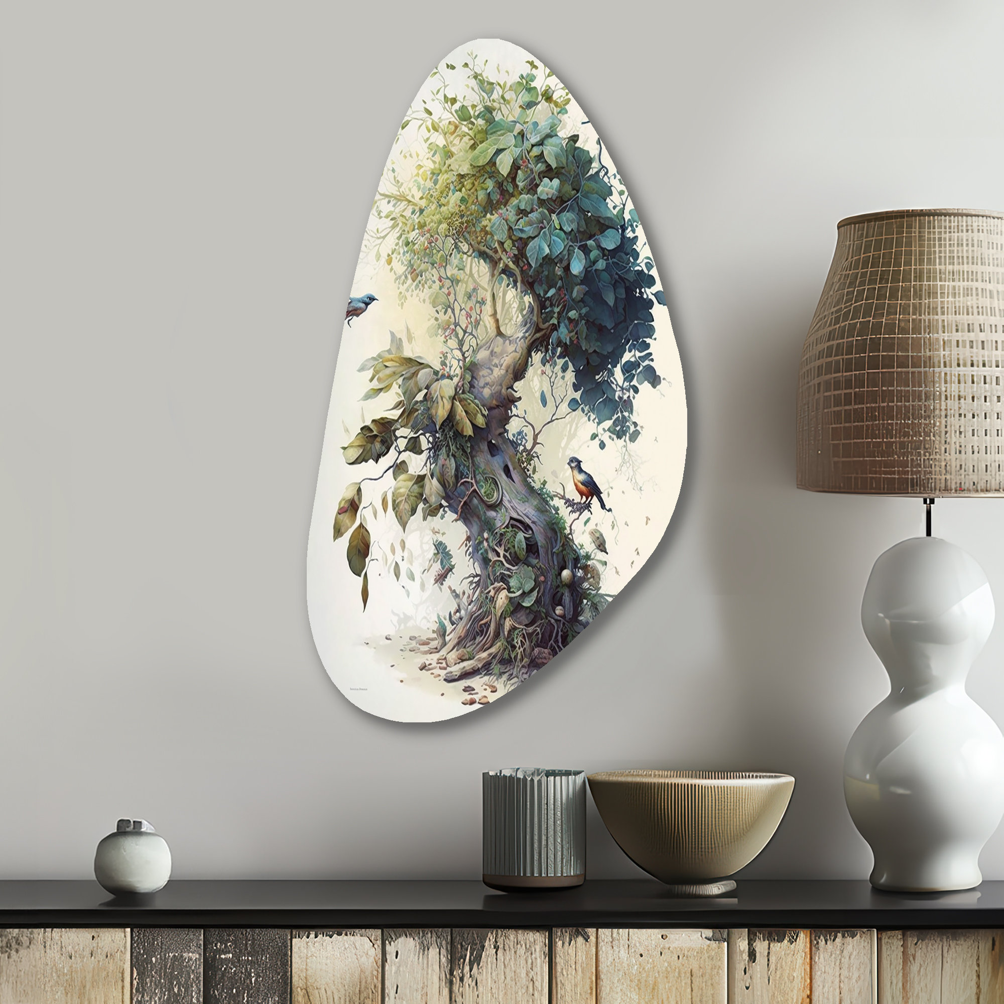 Lark Manor™ Tree In Nature - Unique Shape Tree Metal Wall Art ...