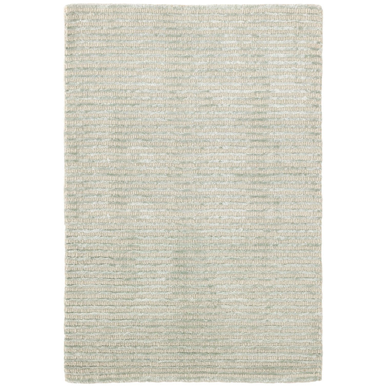 Dash and Albert Rugs Cut Stripe Ocean Hand Knotted Viscose/Wool Rug ...
