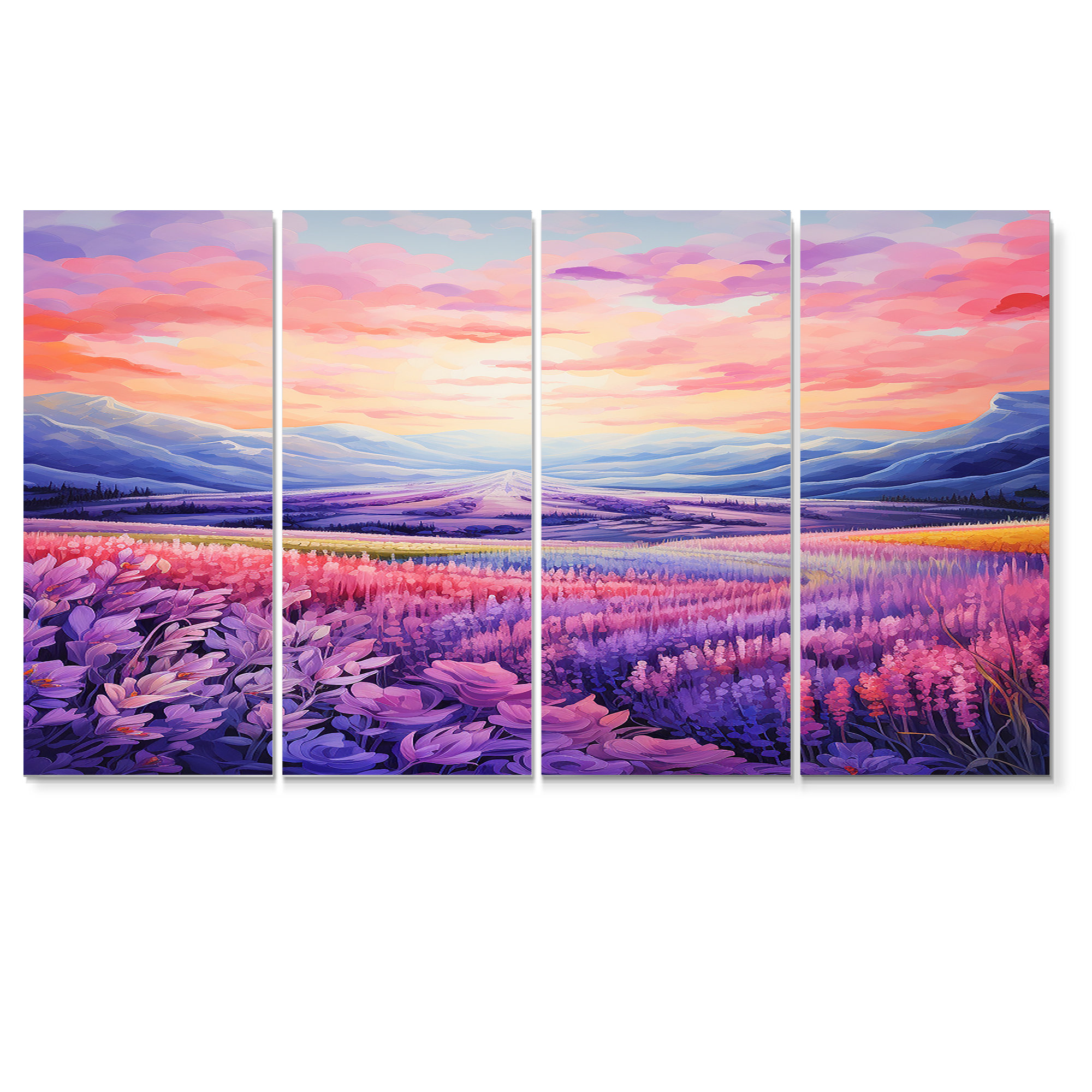 Ophelia & Co. Beautiful Sunset Over Lavender Fields - Lavender Fields ...