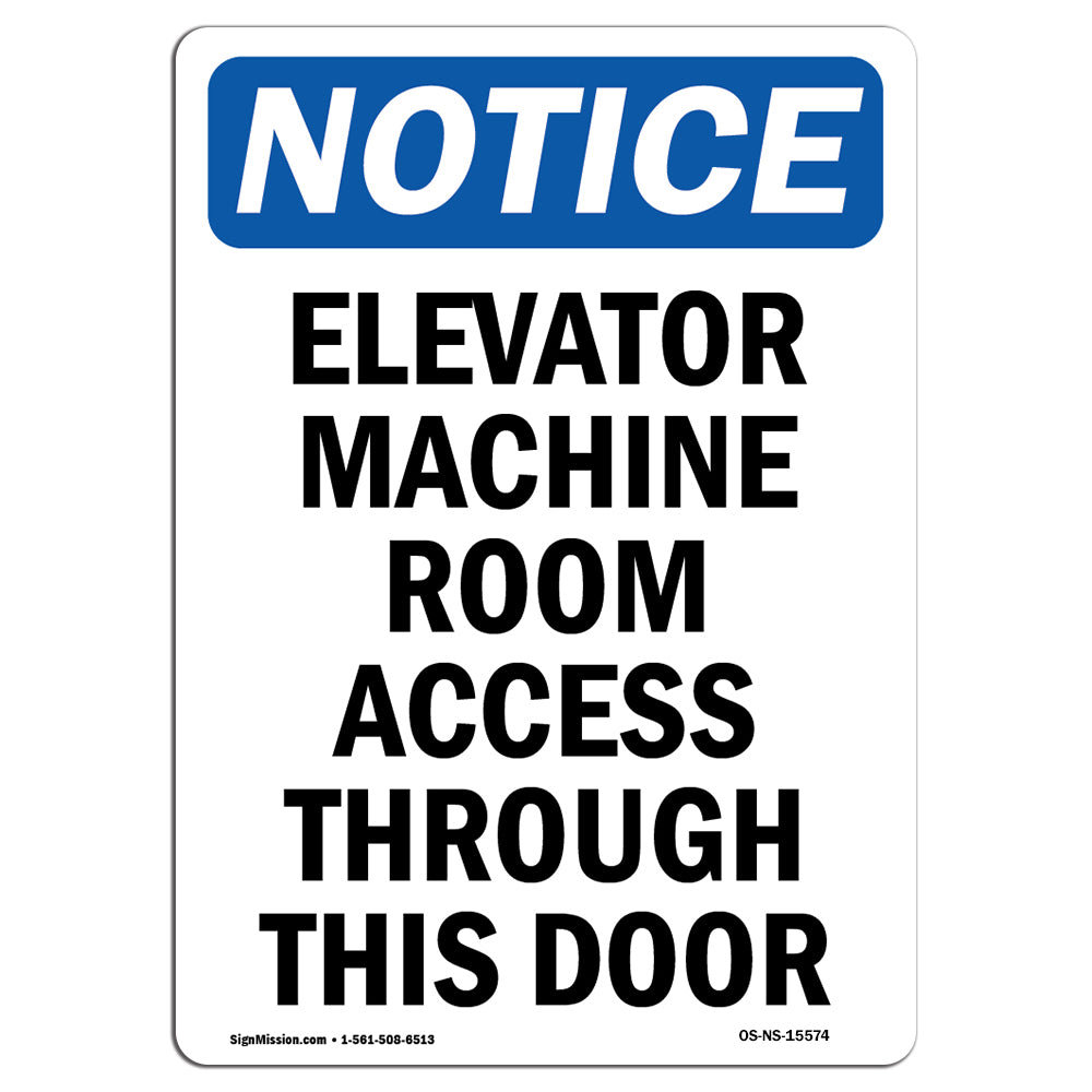 SignMission Elevator Machine Room Access Sign | Wayfair