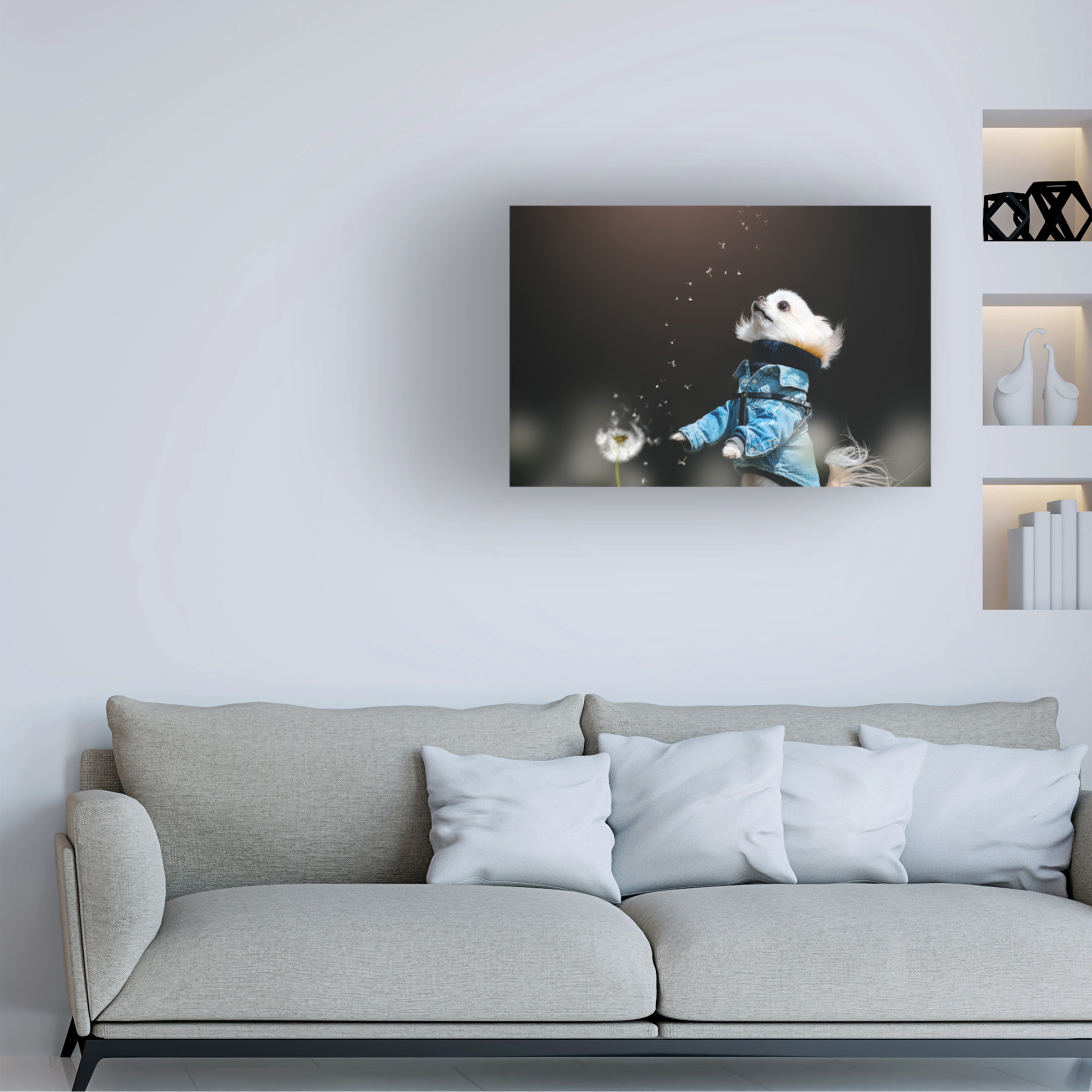 Ebern Designs Fluffy On Canvas by Lienjp Fluffy Print | Wayfair