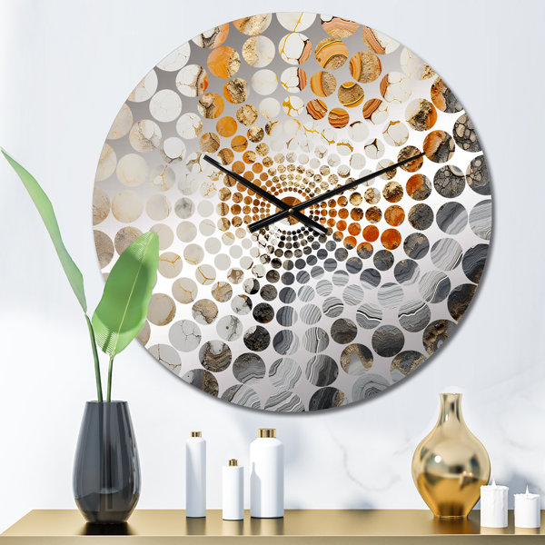 East Urban Home Hazin - Stone Geode Wall Clock | Wayfair