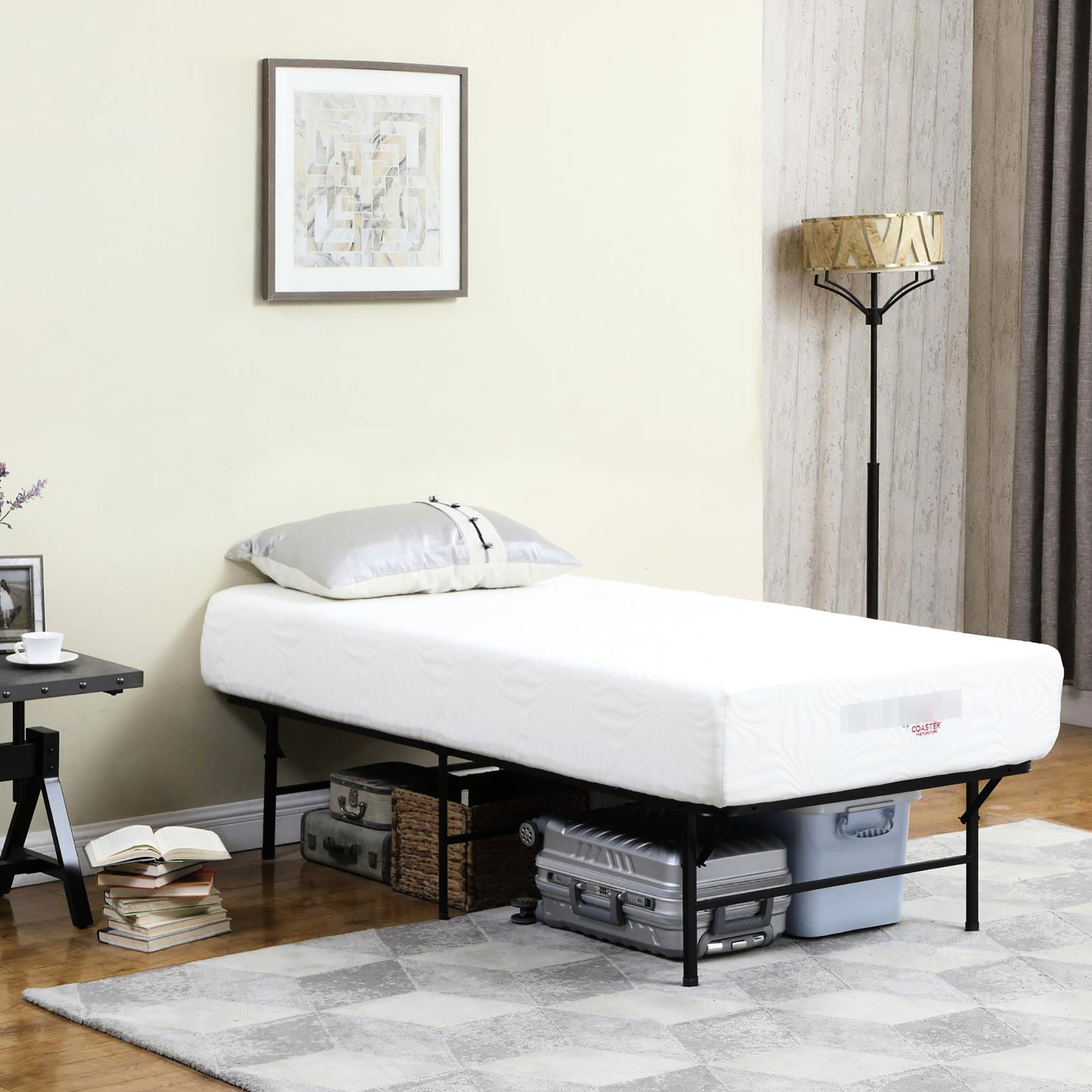 Alwyn Home Queen Mattress Support Frame, Heavy Gauge Metal, Black ...