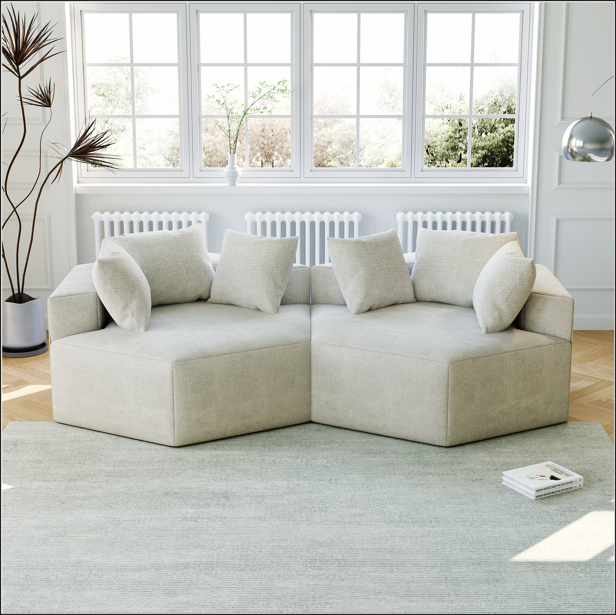 Brayden Studio® 54''L Chenille Sponge single sofa,No Assembly Required ...