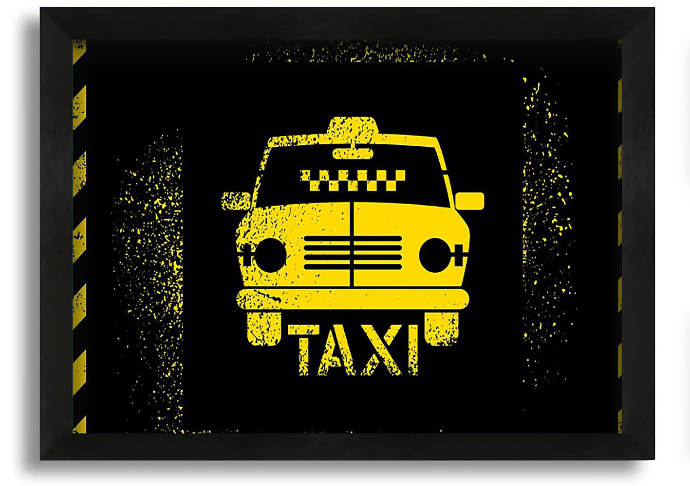 ClassicLiving Yellow Taxi - Picture Frame Photograph on Canvas ...