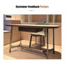 Wrought Studio™ Two-Tone Saddle Desk with Stainless Steel Frame | Wayfair