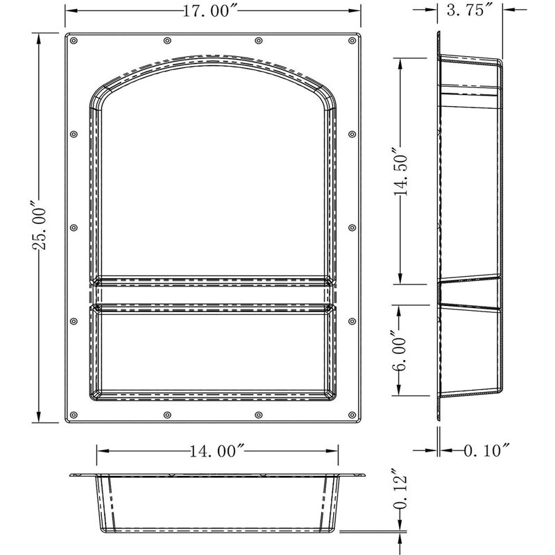 Latitude Run® Elvah Acrylonitrile Butadiene Styrene Wall Bathroom ...