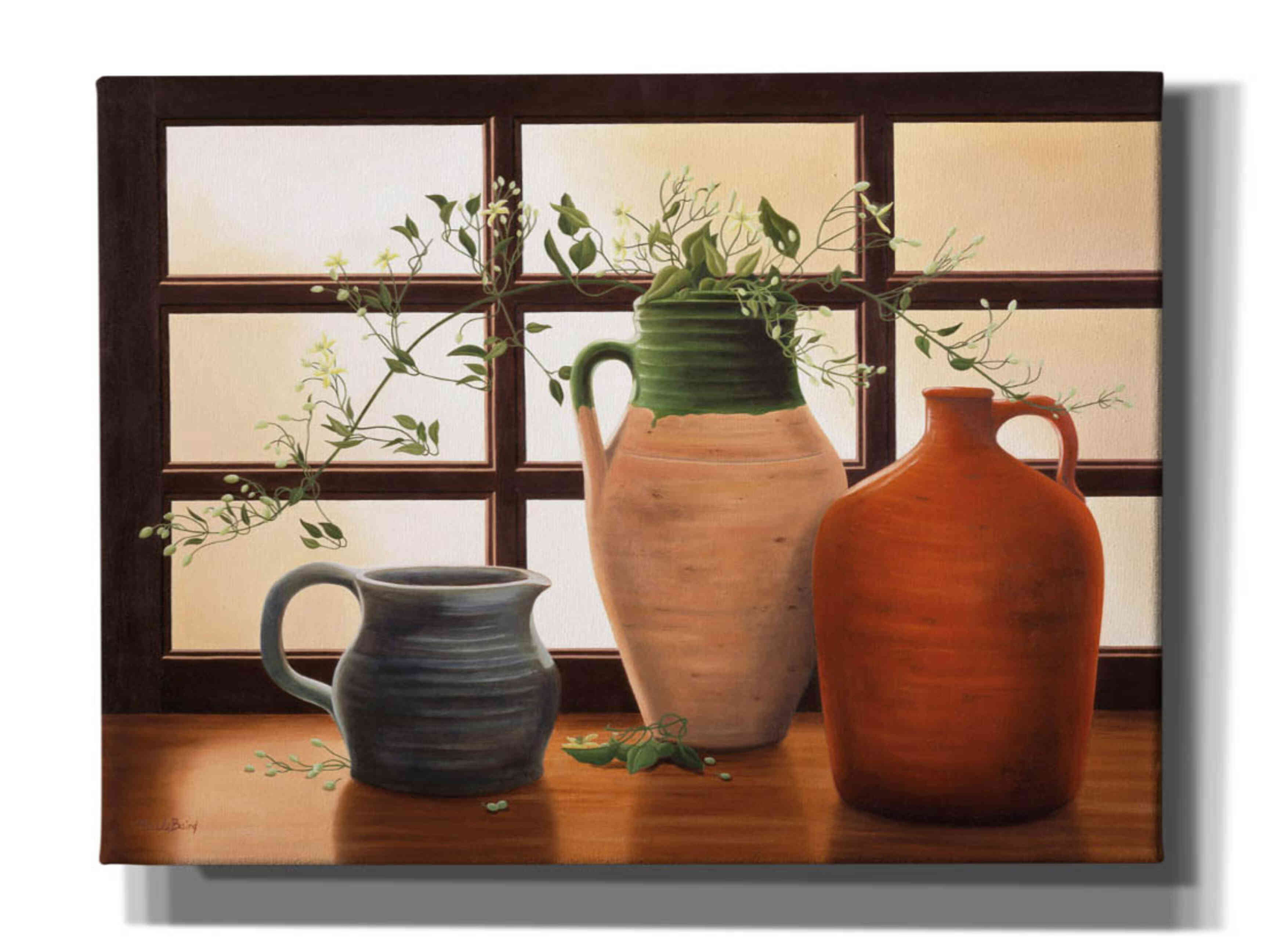 Red Barrel Studio® Jenilyn Olive Jar With Flowering Vine by Cecile ...