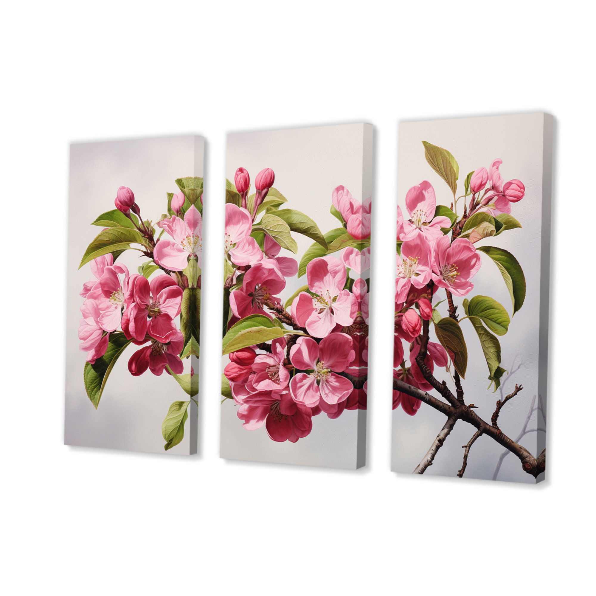 Latitude Run® Apple Blossom Realistic Botanical - Apple Blossom Wall ...