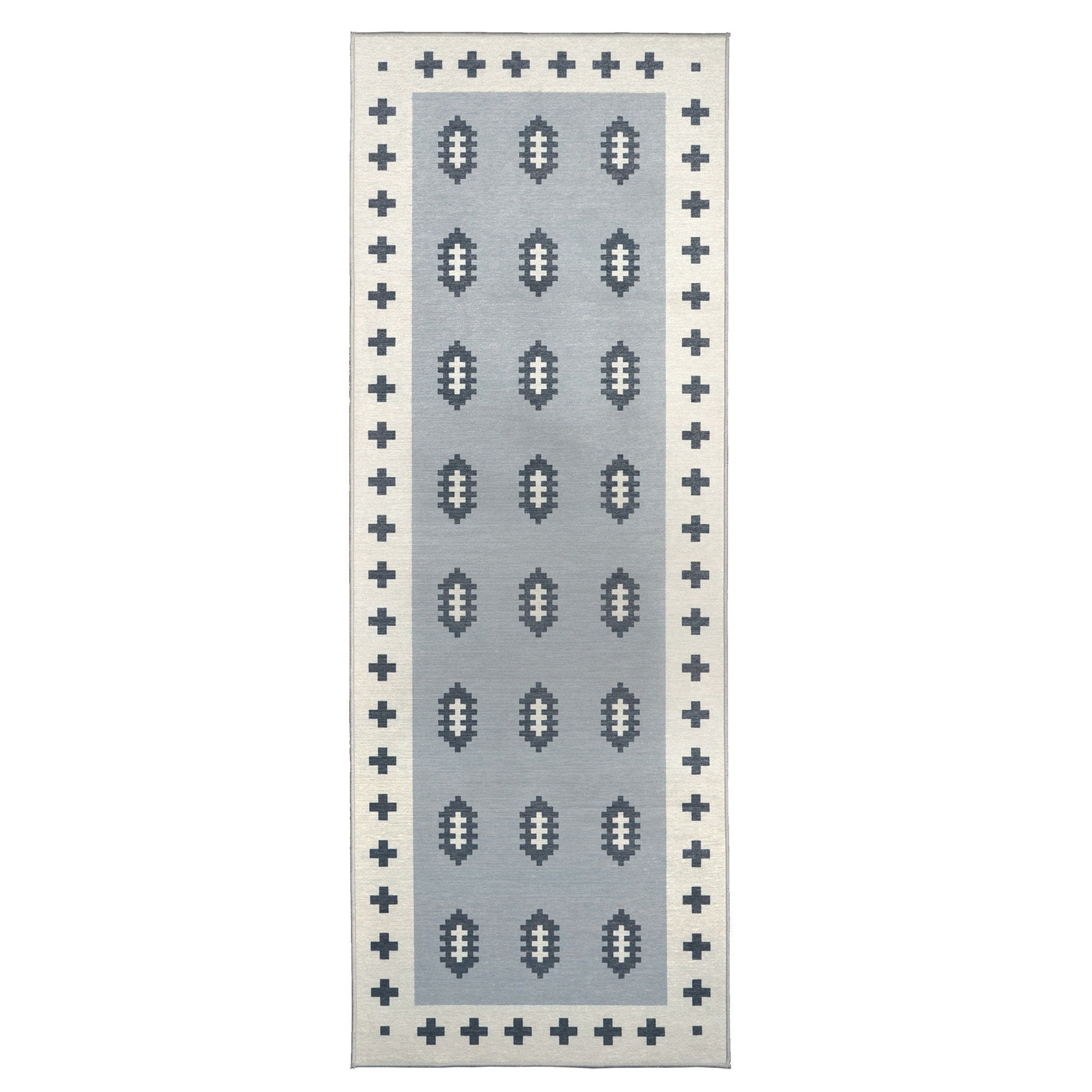 Union Rustic Nordic Weave Cool Grey Washable Rug - 2.5' x 7' | Wayfair