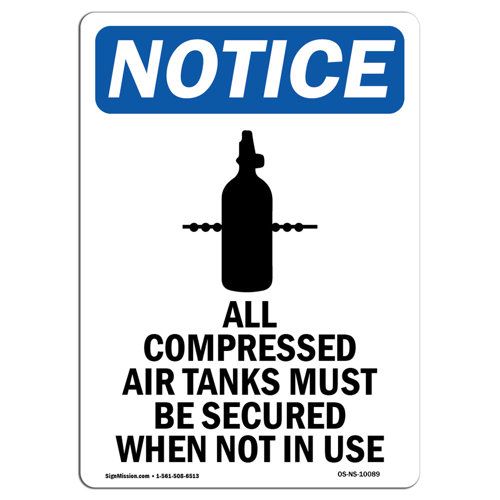 SignMission All Compressed Air Sign with Symbol | Wayfair