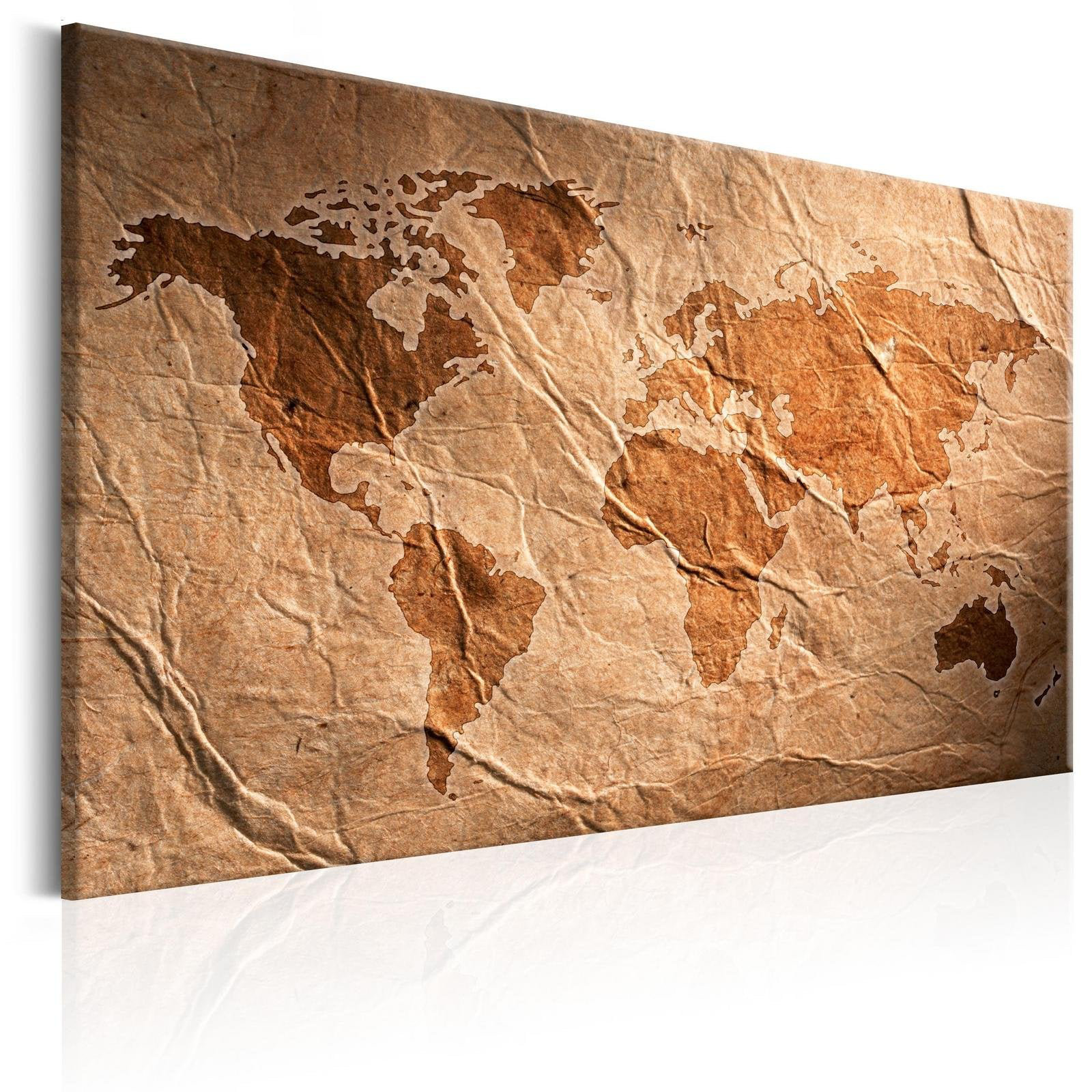 17 Stories Stretched Canvas World Map Art - Paper Map - Wayfair Canada