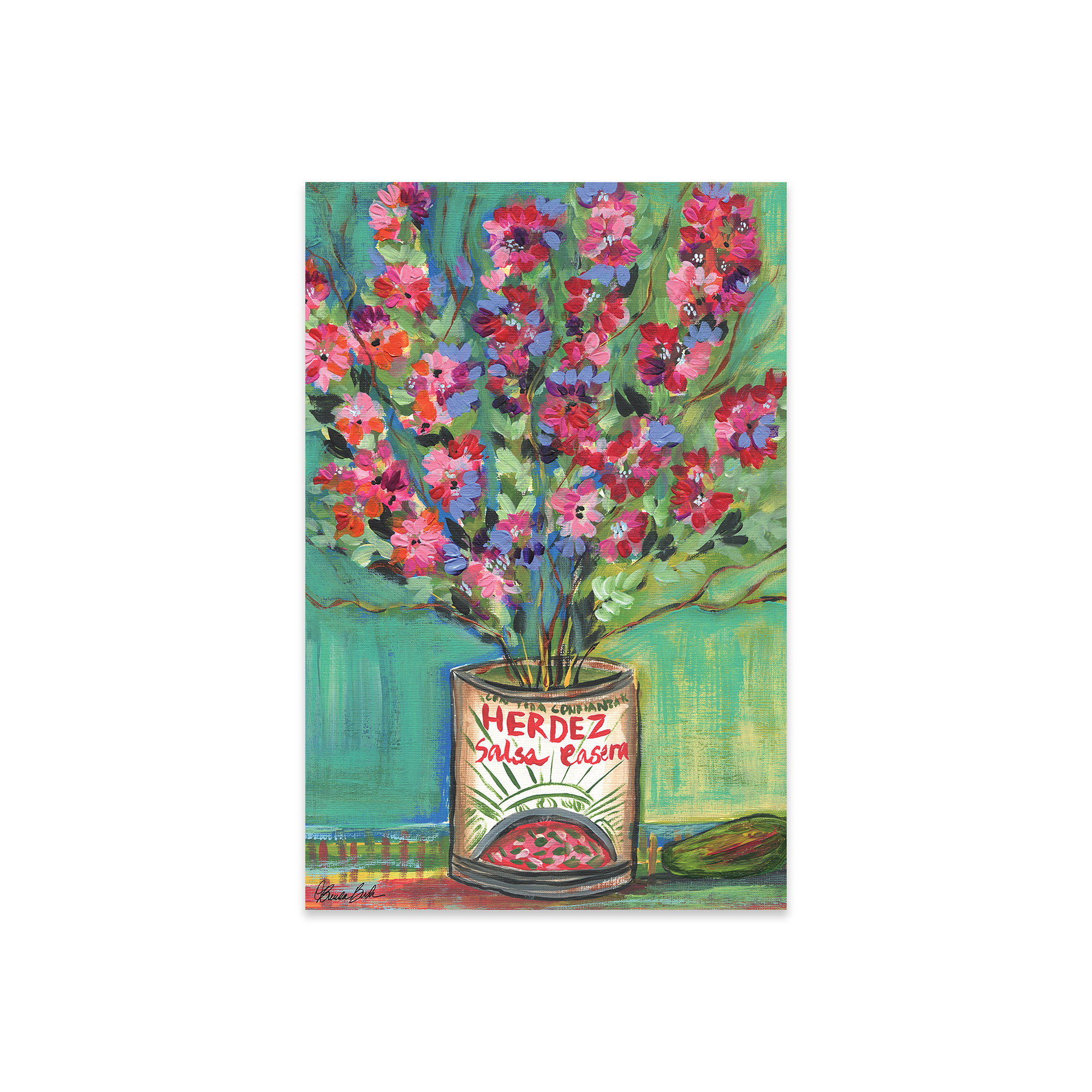 Red Barrel Studio® Bougainvillea In A Salsa Can On Plastic / Acrylic by ...