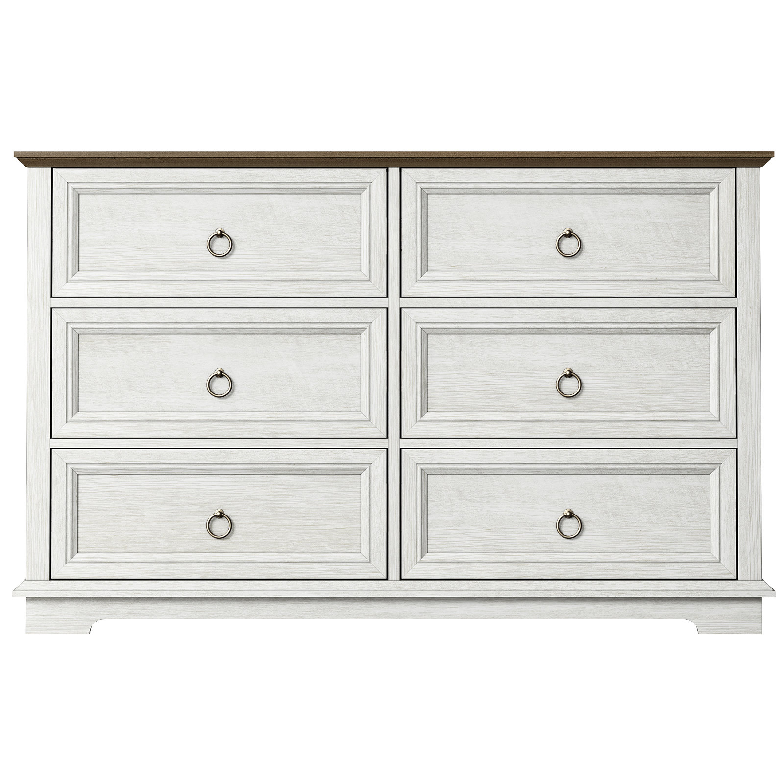 Winston Porter Brianda 47" W Buffets Cabinet w/6 Drawers, Rustic Wood ...