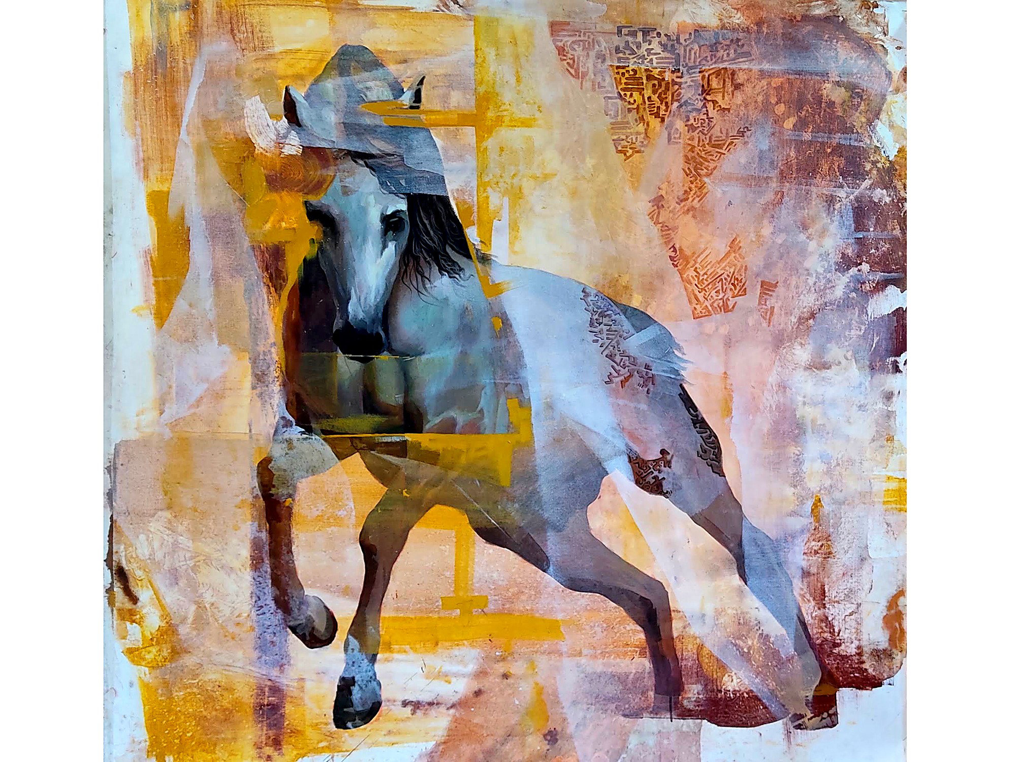 Exotic India Running Horse | Painting By Mk Goyal | Acrylic On Canvas ...